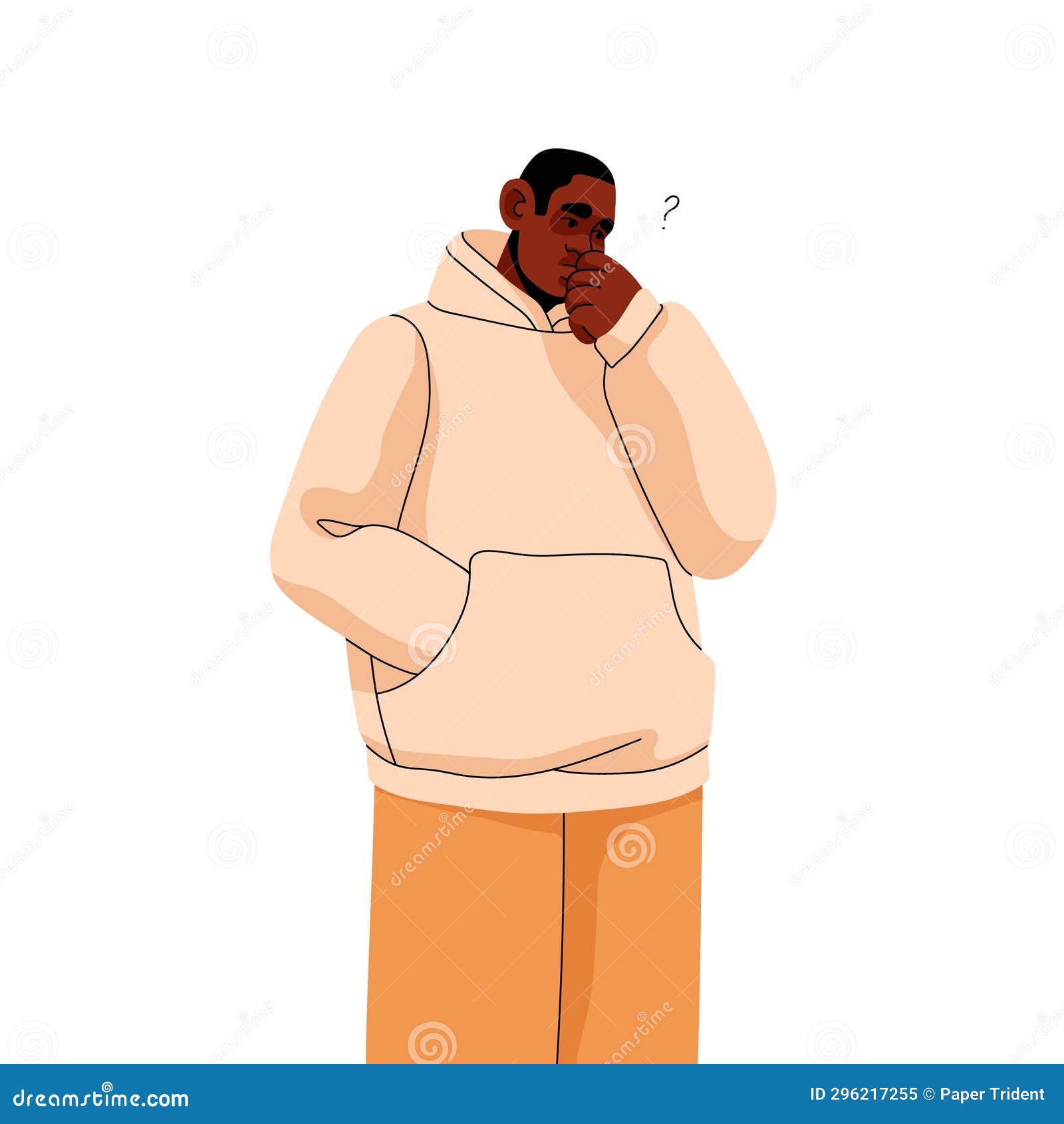 People with Question Mark Standing. Doubt Man Think, Reflect about ...