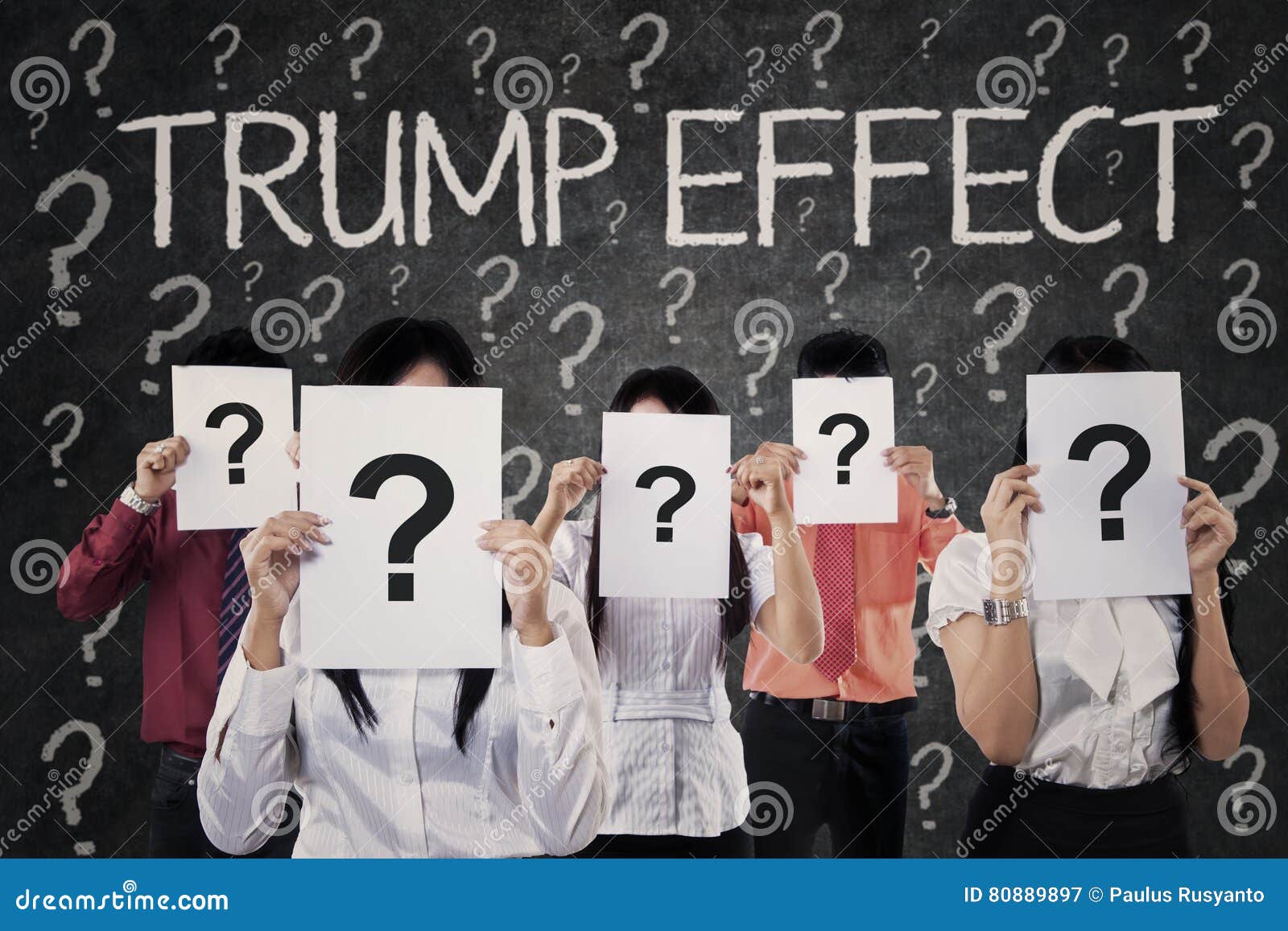 People with Question Marks and Trump Effect Editorial Photography ...