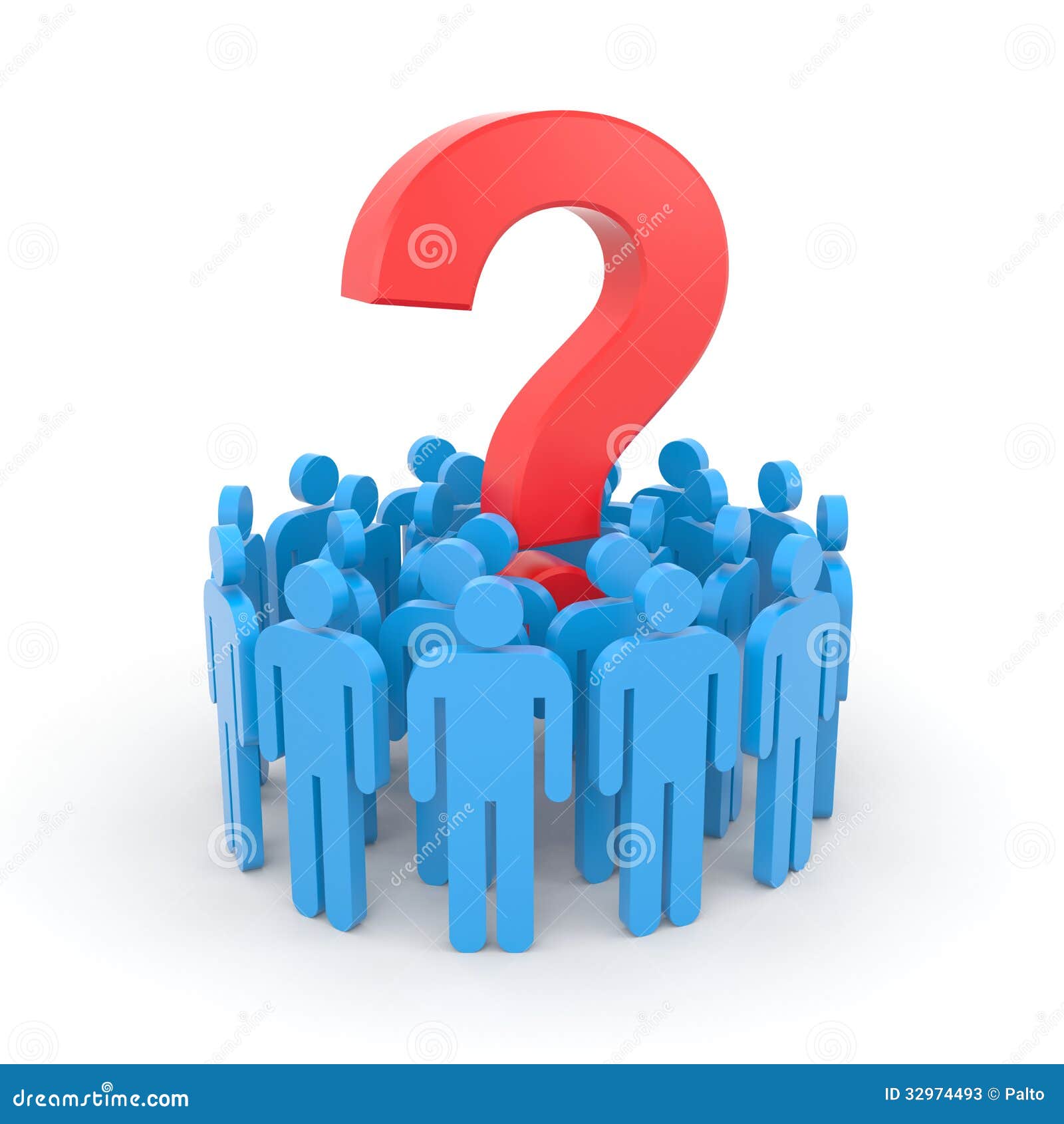 People with Question. Teamwork Metaphor Stock Illustration ...