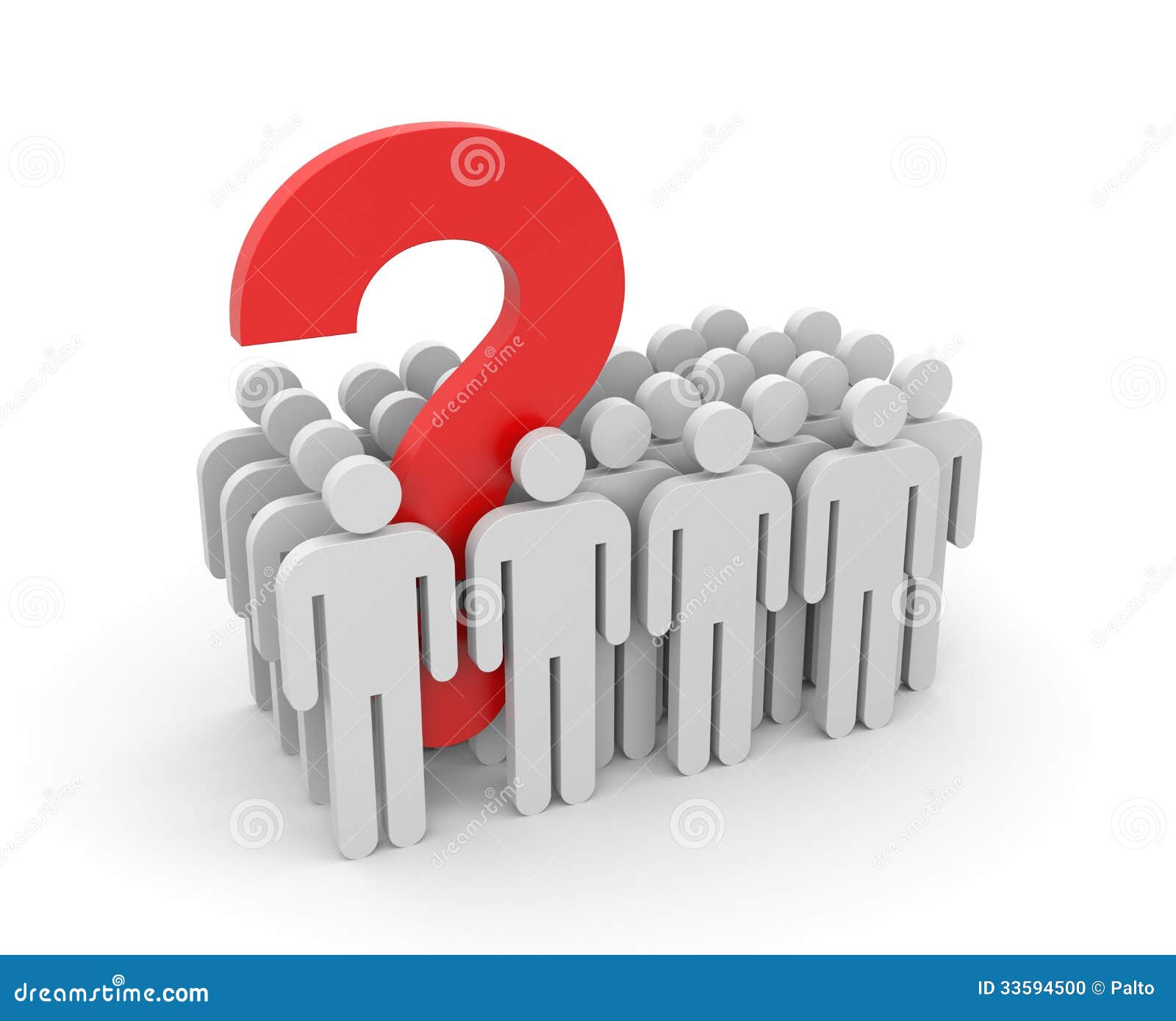 People with Question. Teamwork Metaphor Stock Illustration ...