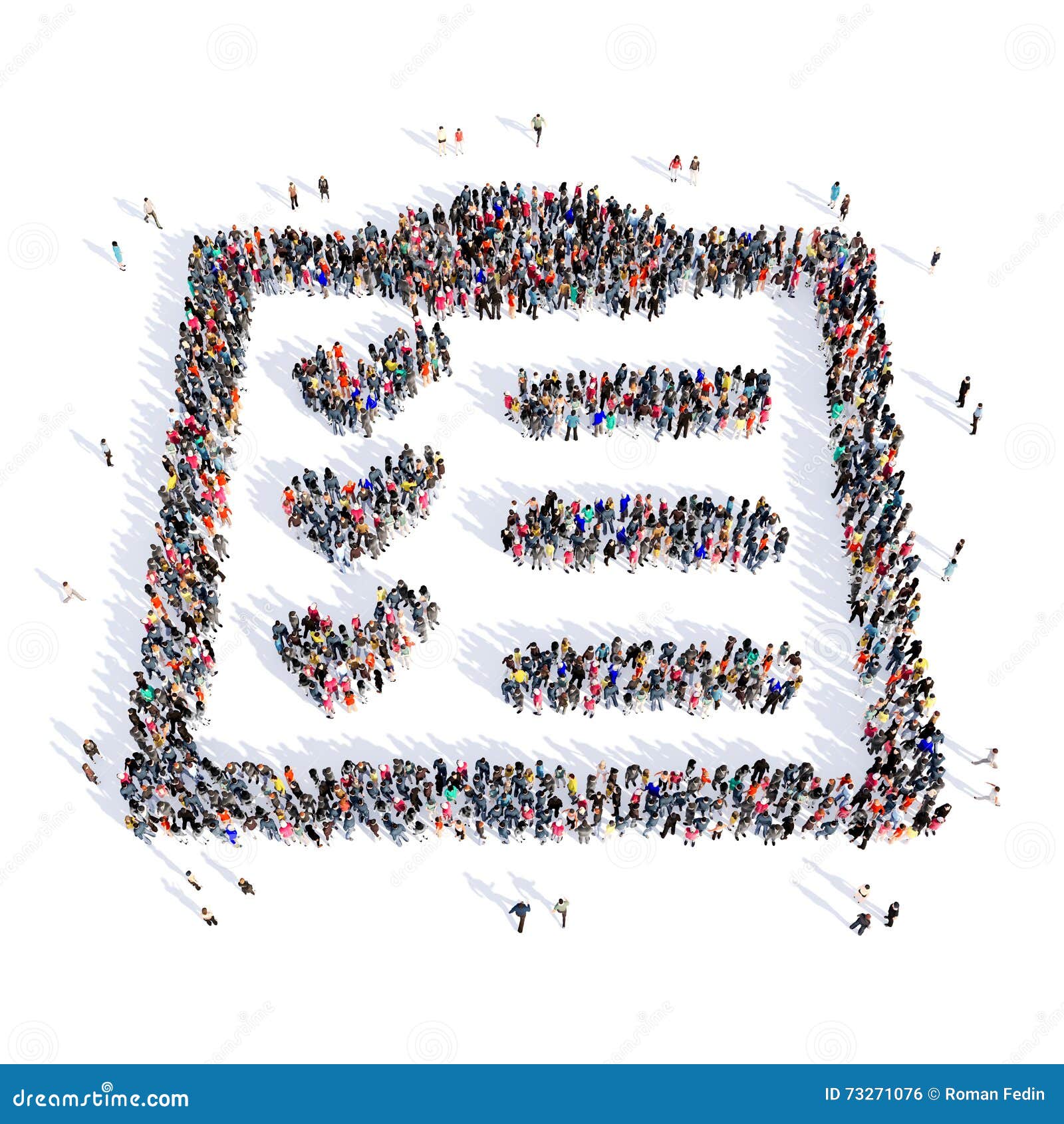 People Questionnaire Shape 3d Stock Illustration - Illustration of ...