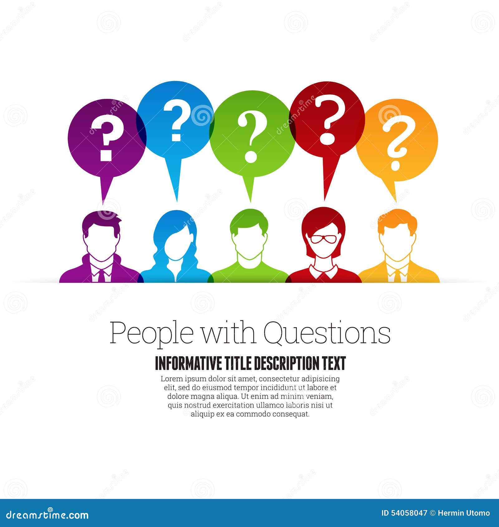People with Questions stock vector. Illustration of symbol - 54058047