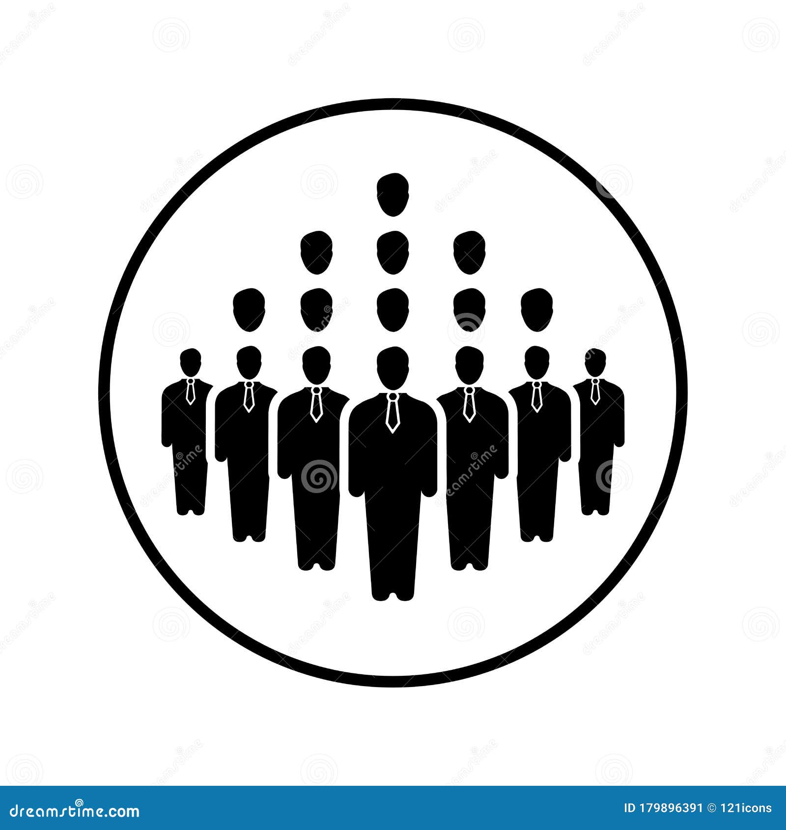 People on Queue Black Icon, Customer Line Stock Illustration ...
