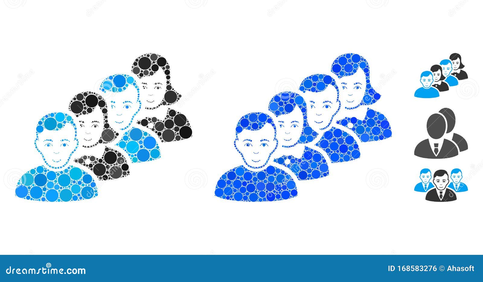 People Queue Composition Icon of Circle Dots Stock Vector ...