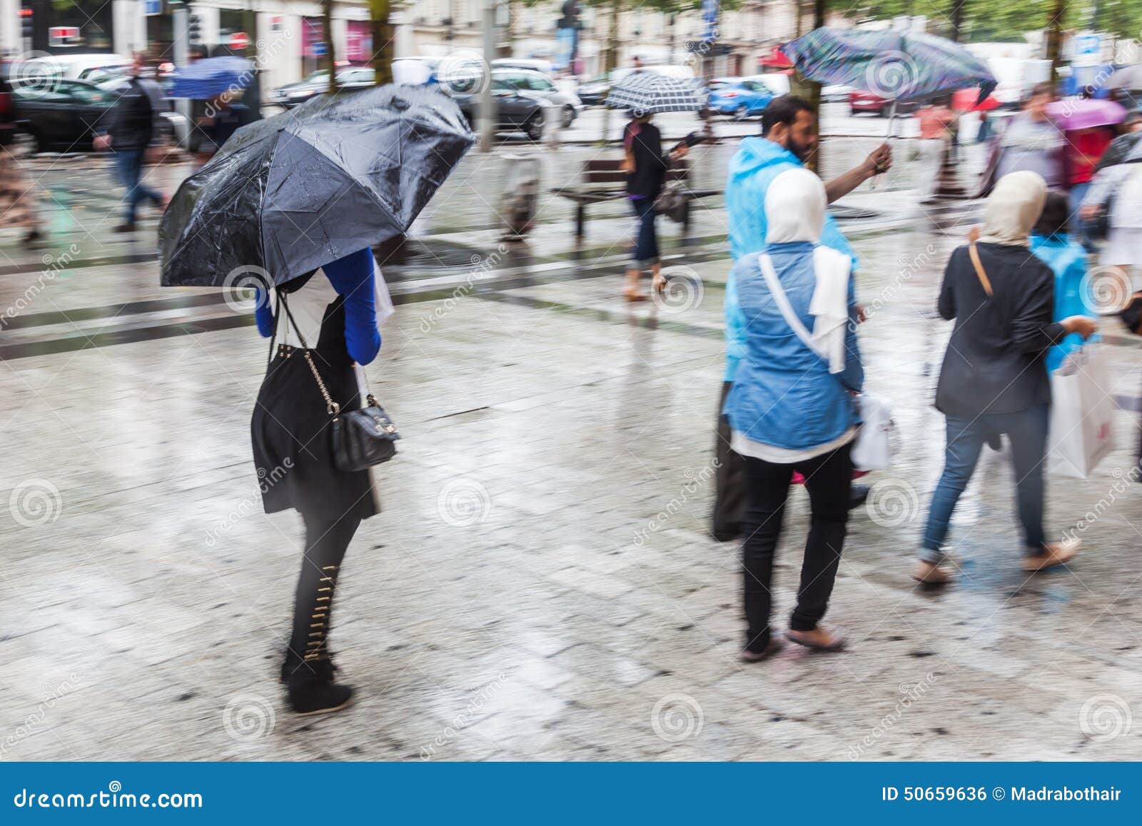 People with Rain Umbrellas in the Rainy City Stock Photo - Image of ...