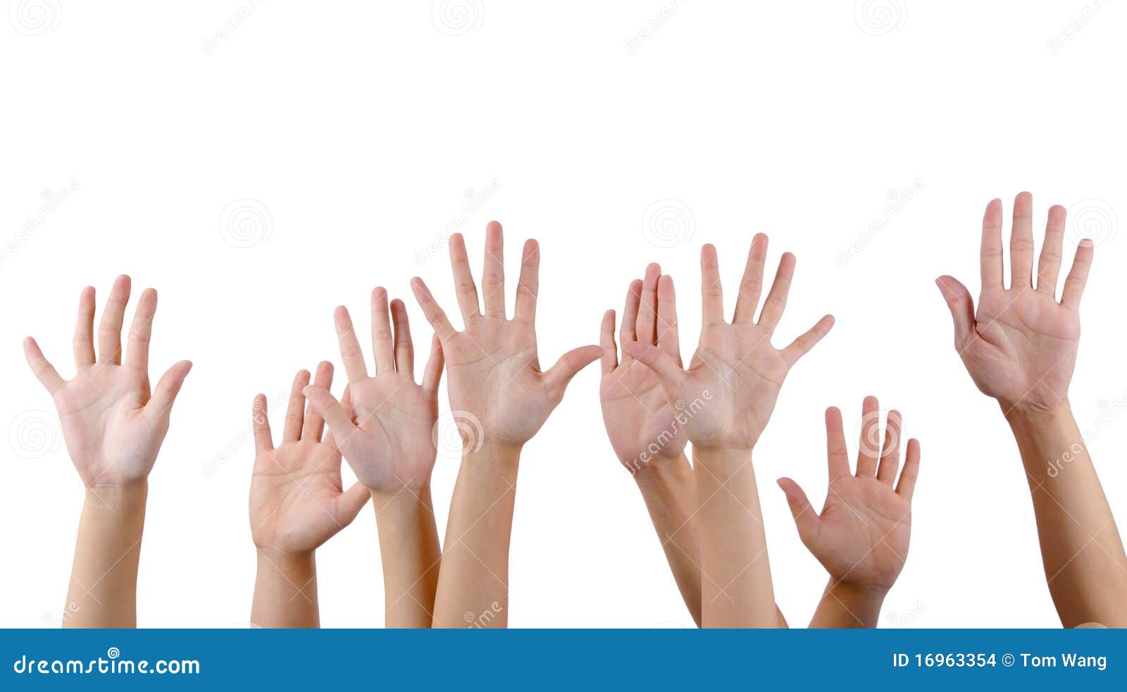 People Raise Hands in the Air Stock Photo - Image of teamwork ...
