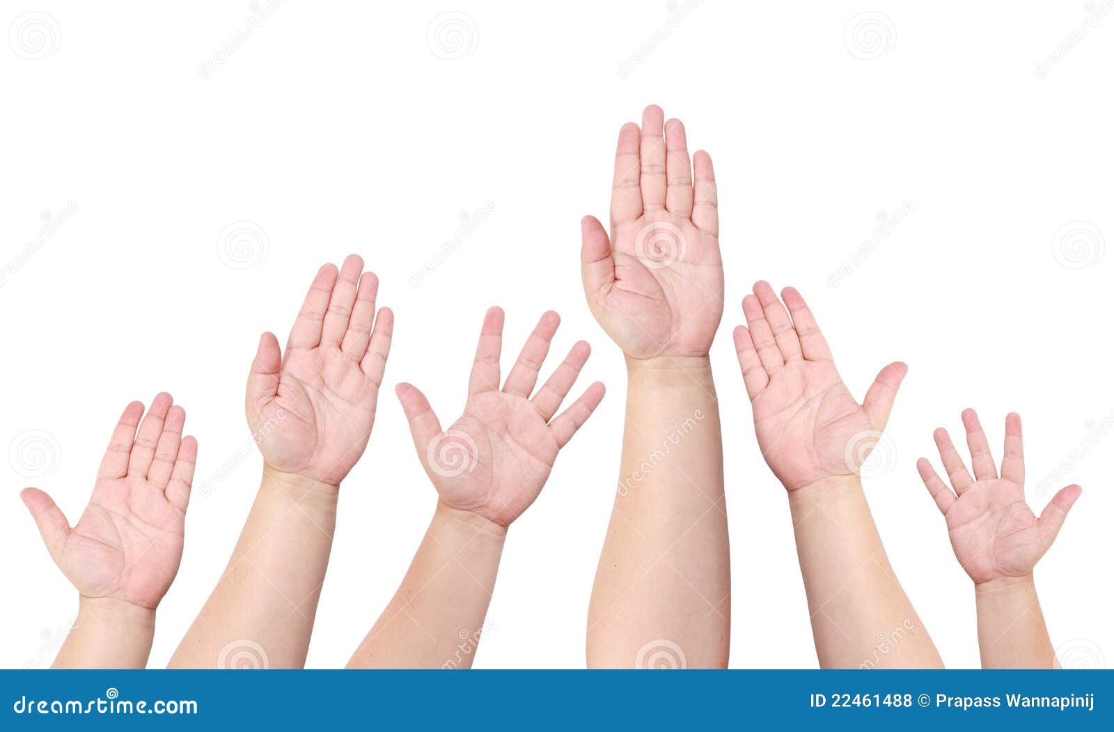 People Raise Their Hand To Volunteer Stock Photo - Image of team, hands ...