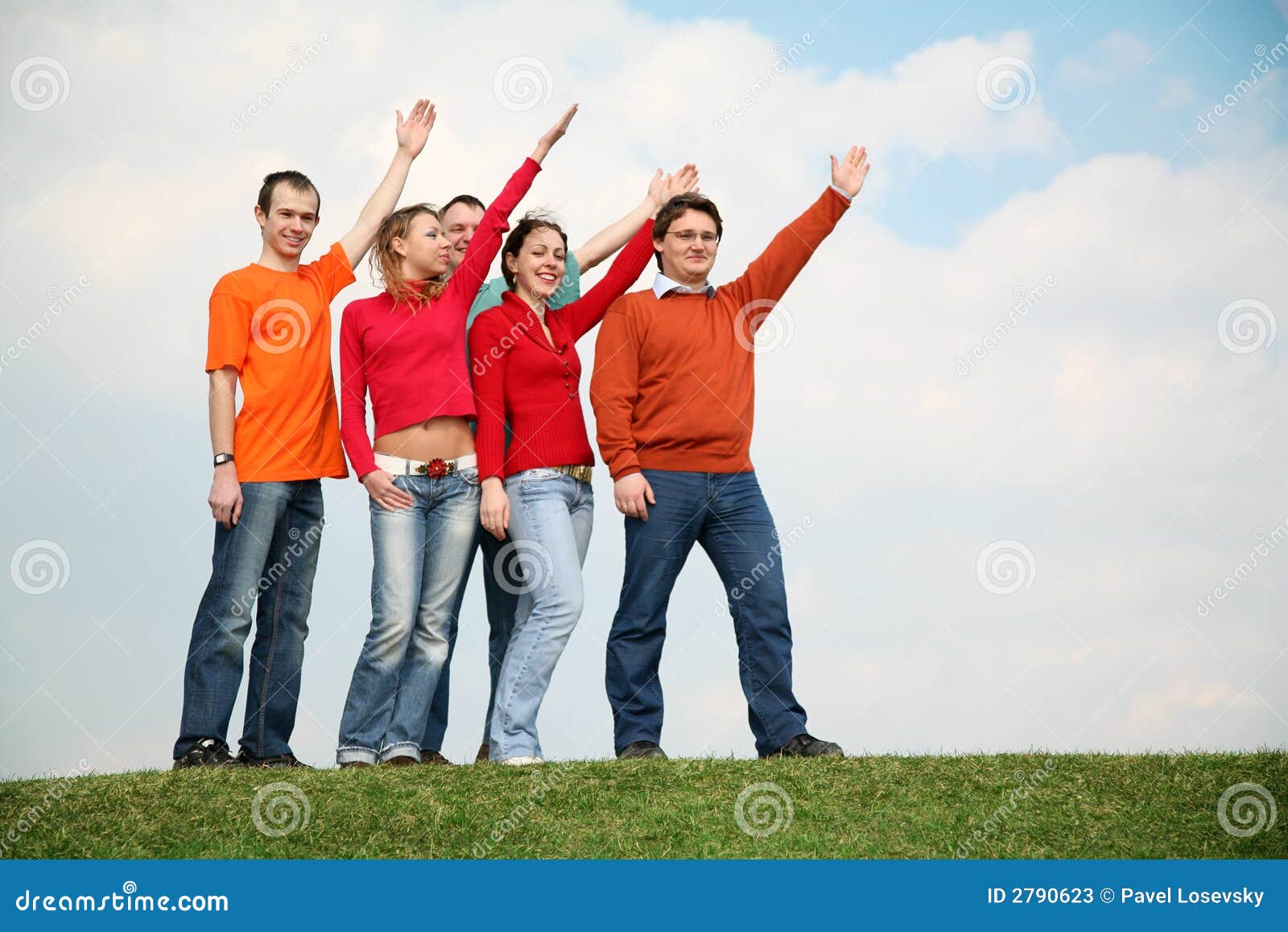 People with raised hands stock image. Image of group, holiday - 2790623