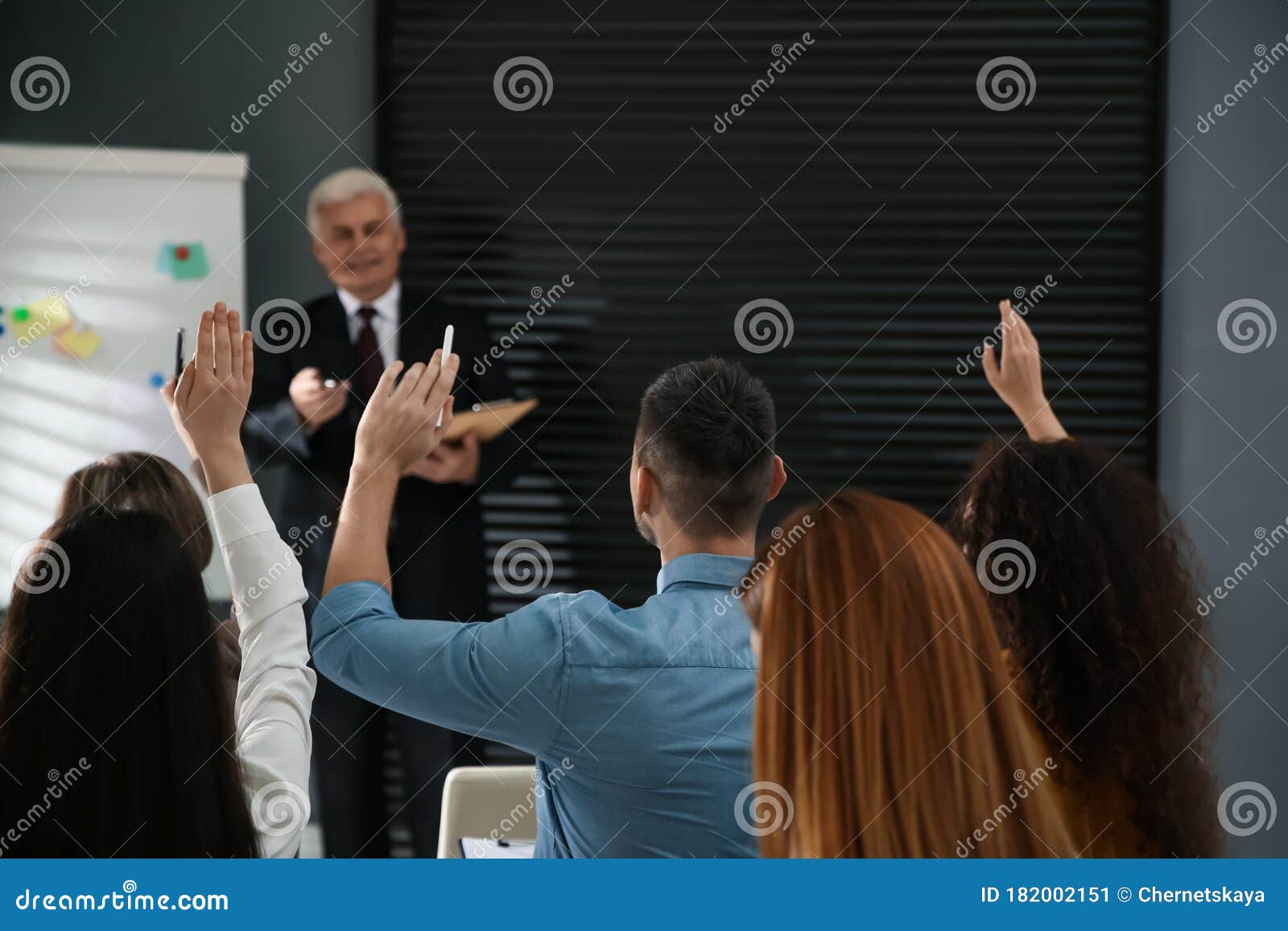People Raising Hands To Ask Questions at Seminar Stock Image - Image of ...
