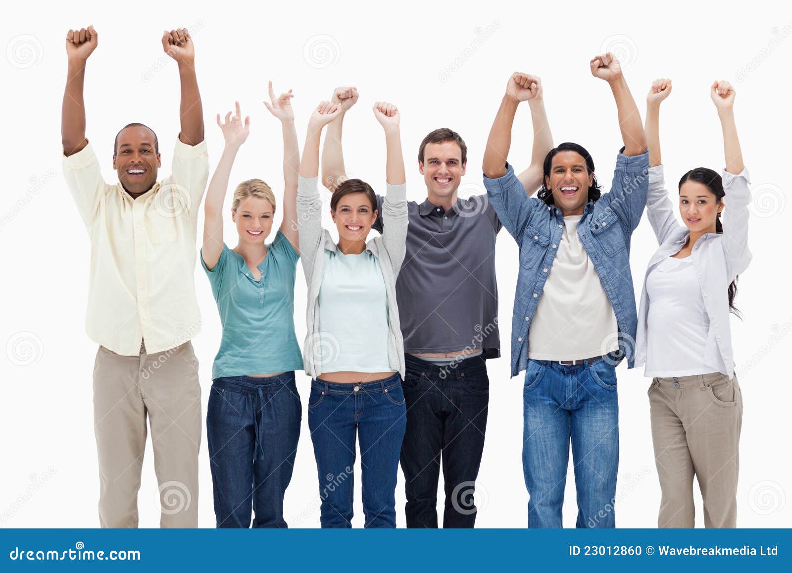 People Raising Their Arms Stock Photo - Image: 23012860