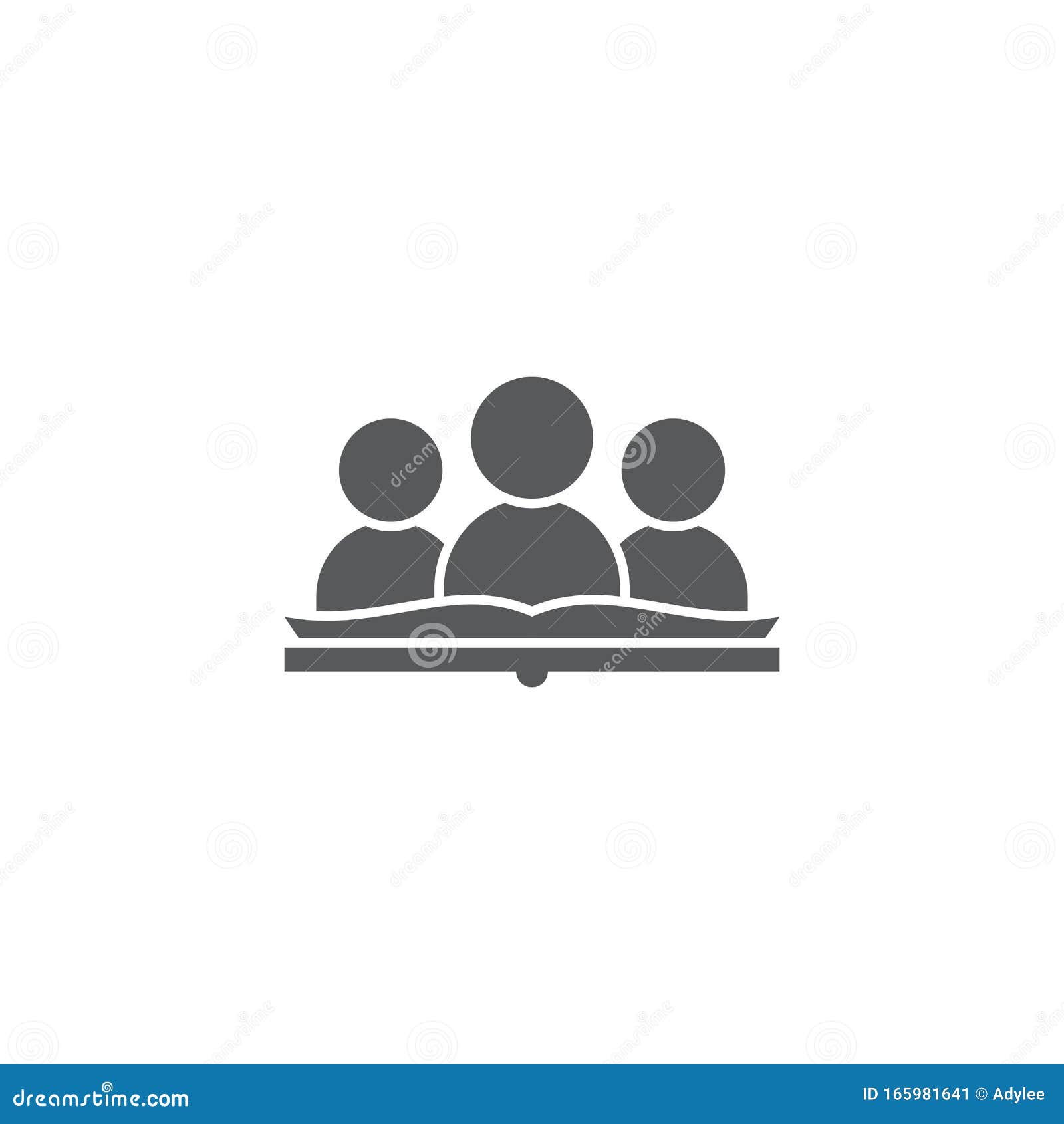 People Reading Book Vector Icon Symbol Isolated on White Background ...