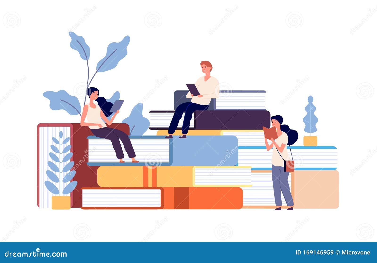 People Reading Books. Men Women Studying Textbook, Students Learning ... People Reading Books. Men Women Studying Textbook, Students Learning ...