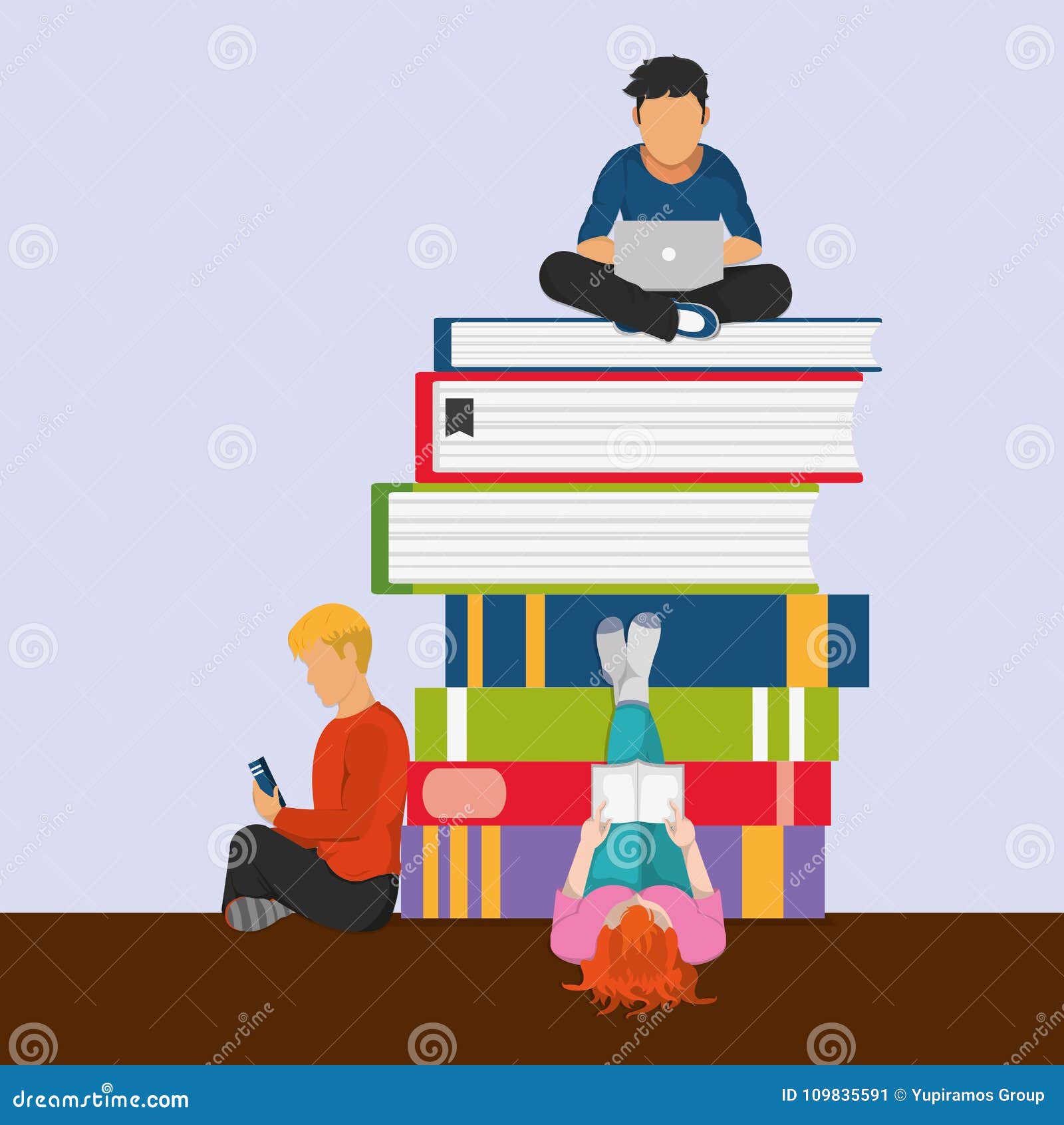 People reading design stock vector. Illustration of symbol - 109835591