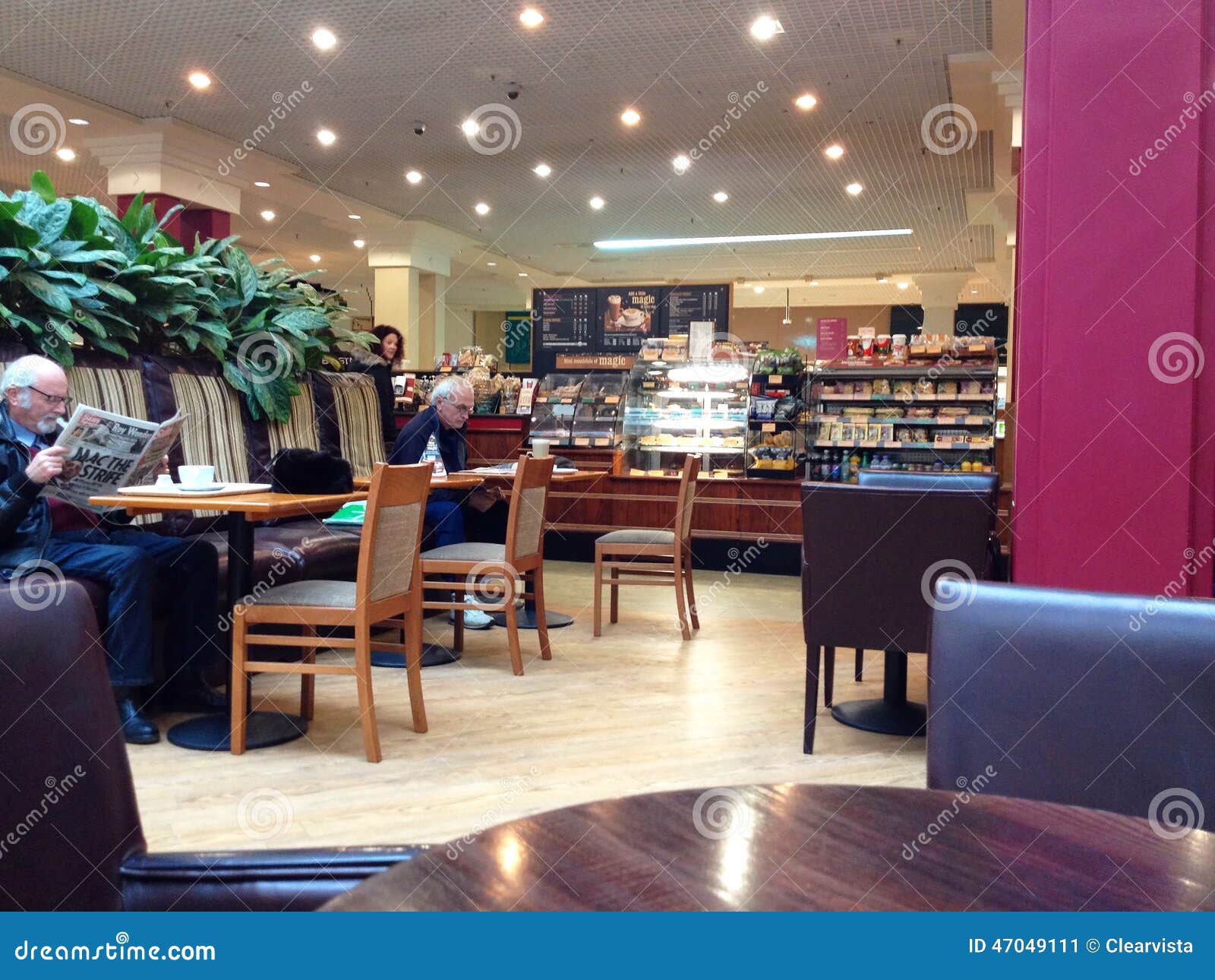 People Reading and Relaxing in a Restaurant. Coffeehouse. Editorial ...