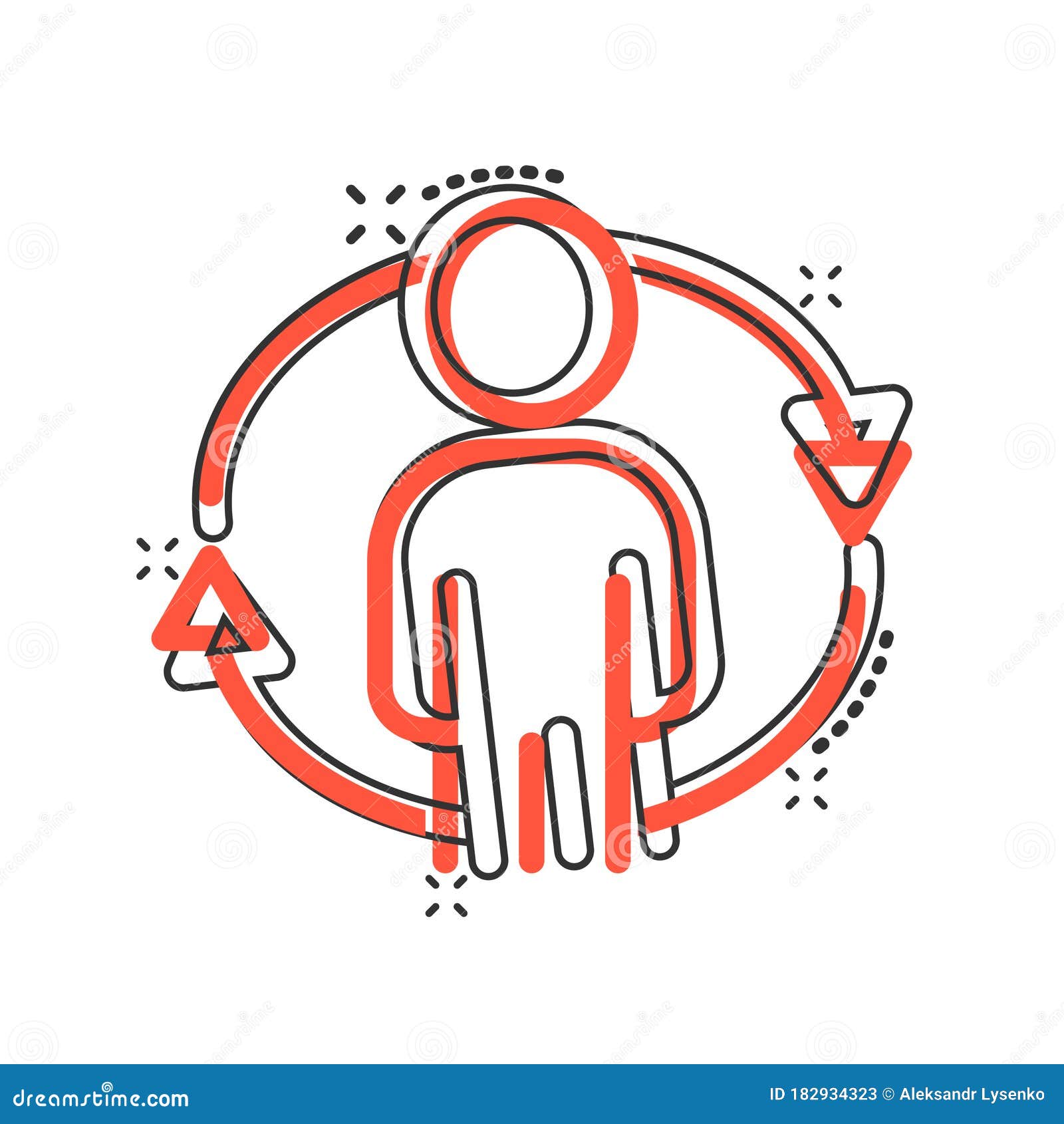 People Referral Icon in Comic Style. Business Communication Cartoon ...