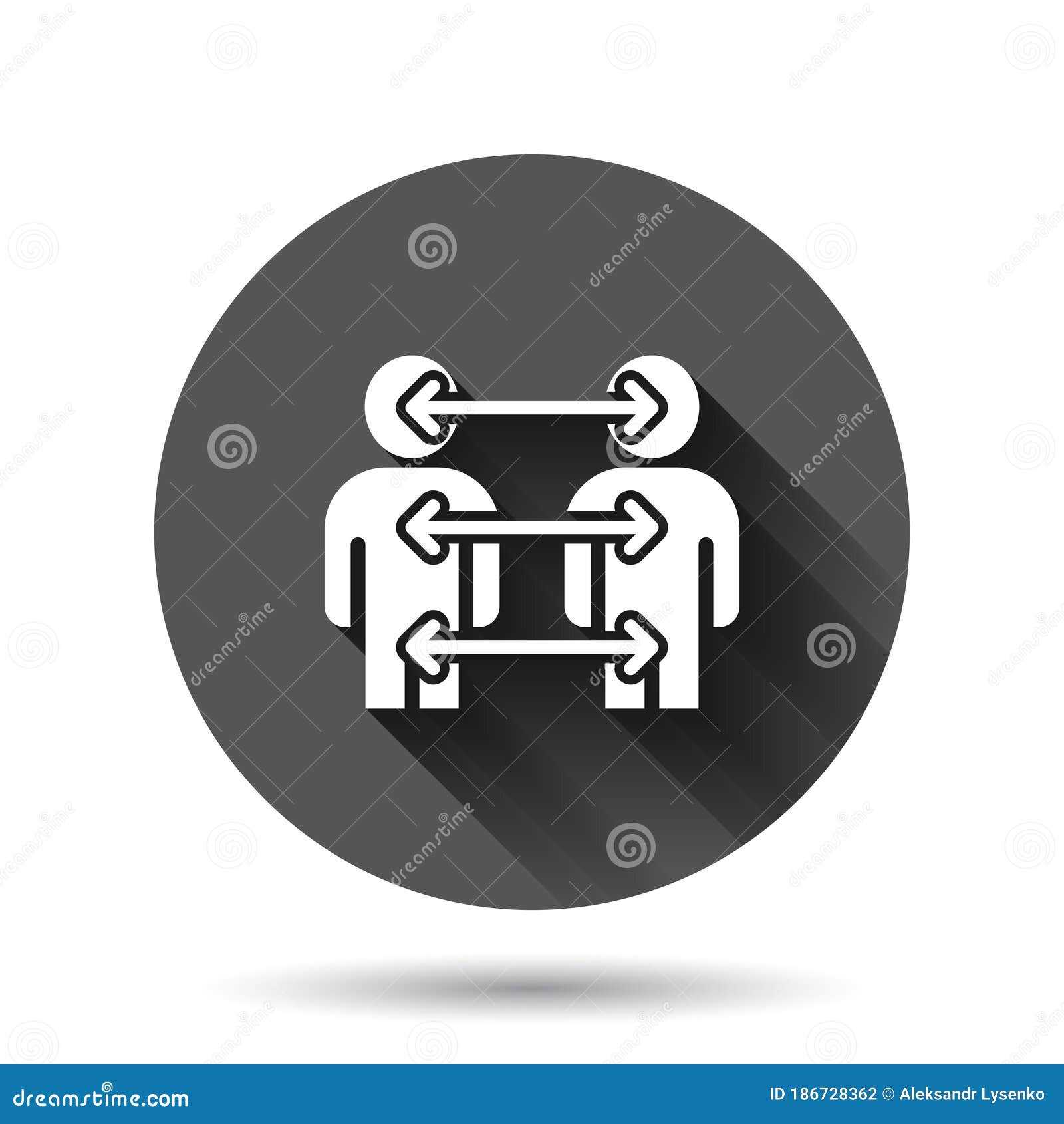 People Referral Icon In Comic Style. Business Communication Vector ...