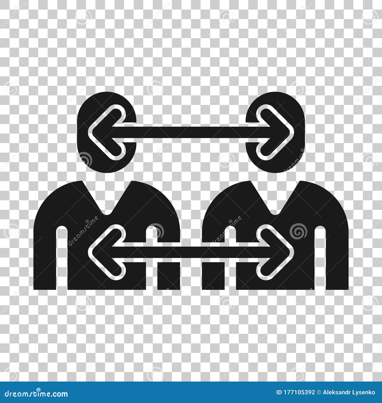 People Referral Icon in Flat Style. Business Communication Vector ...