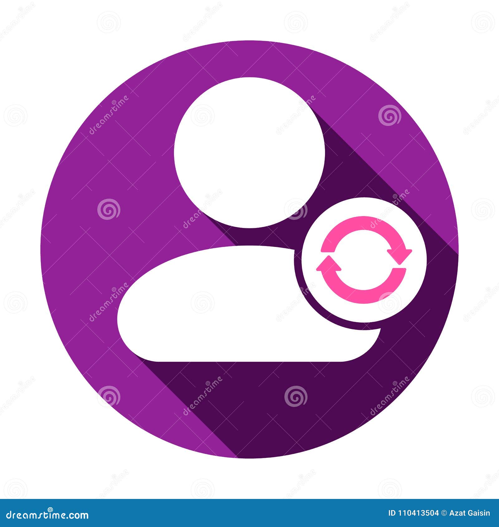 People refresh user icon stock vector. Illustration of person - 110413504