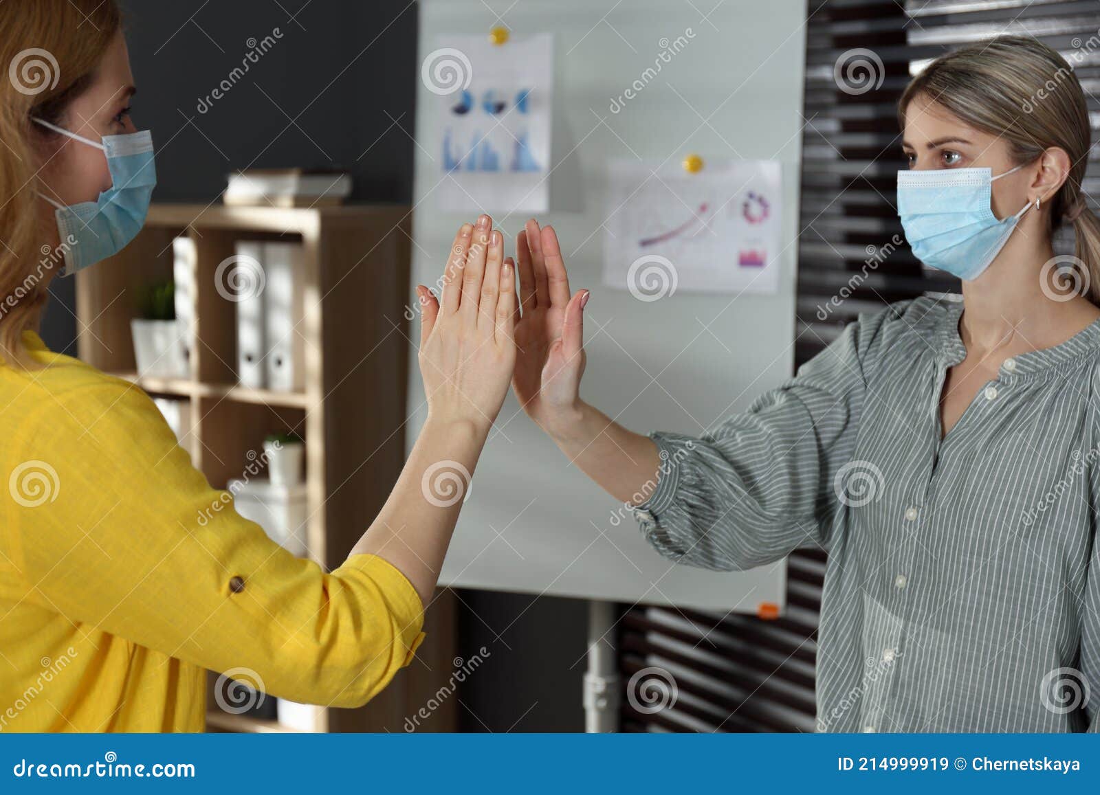 People Refusing Handshake in Office during Coronavirus Outbreak Stock ...