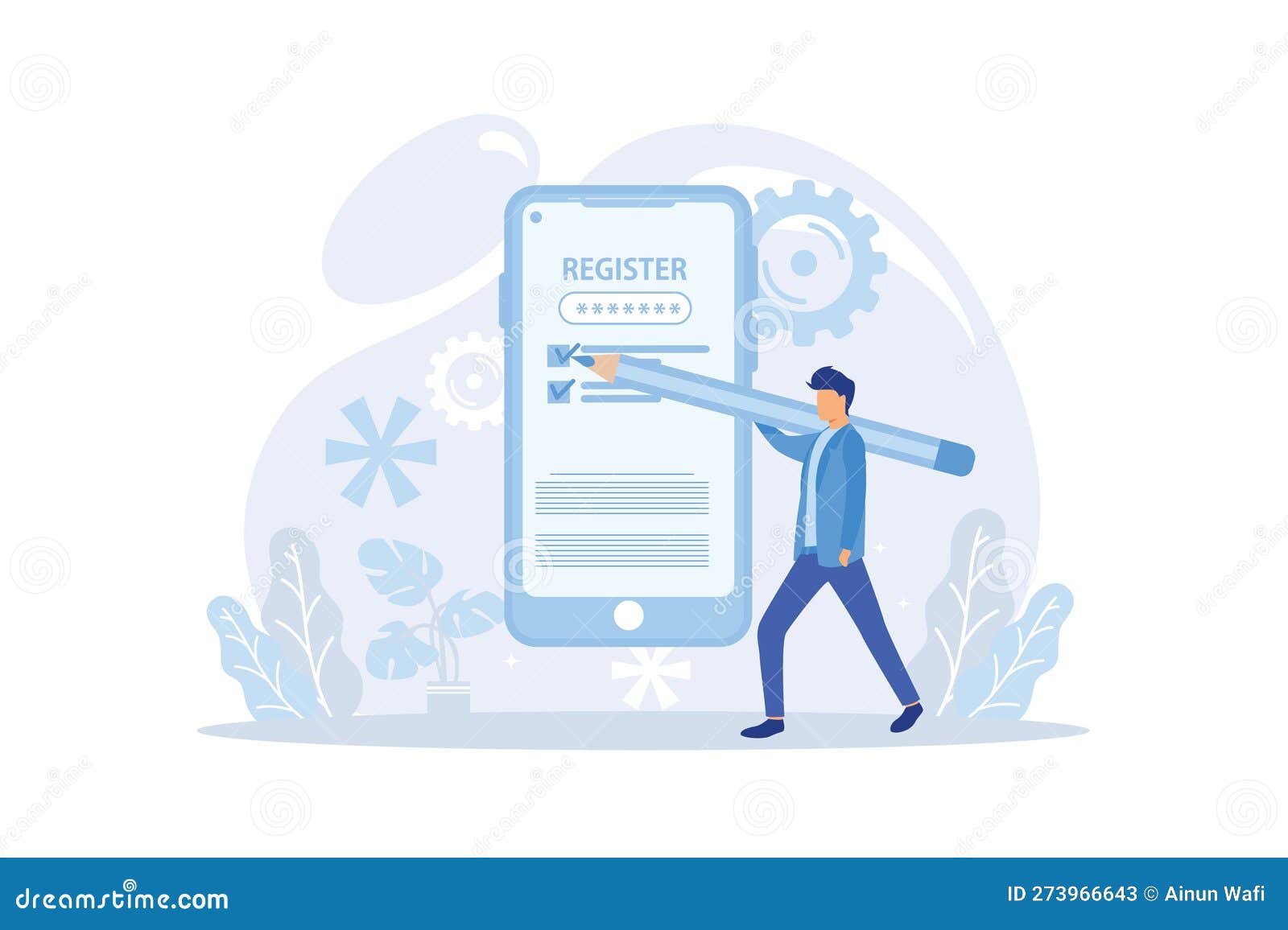 People Register Online. Registration or Sign Up User Interface Stock ...