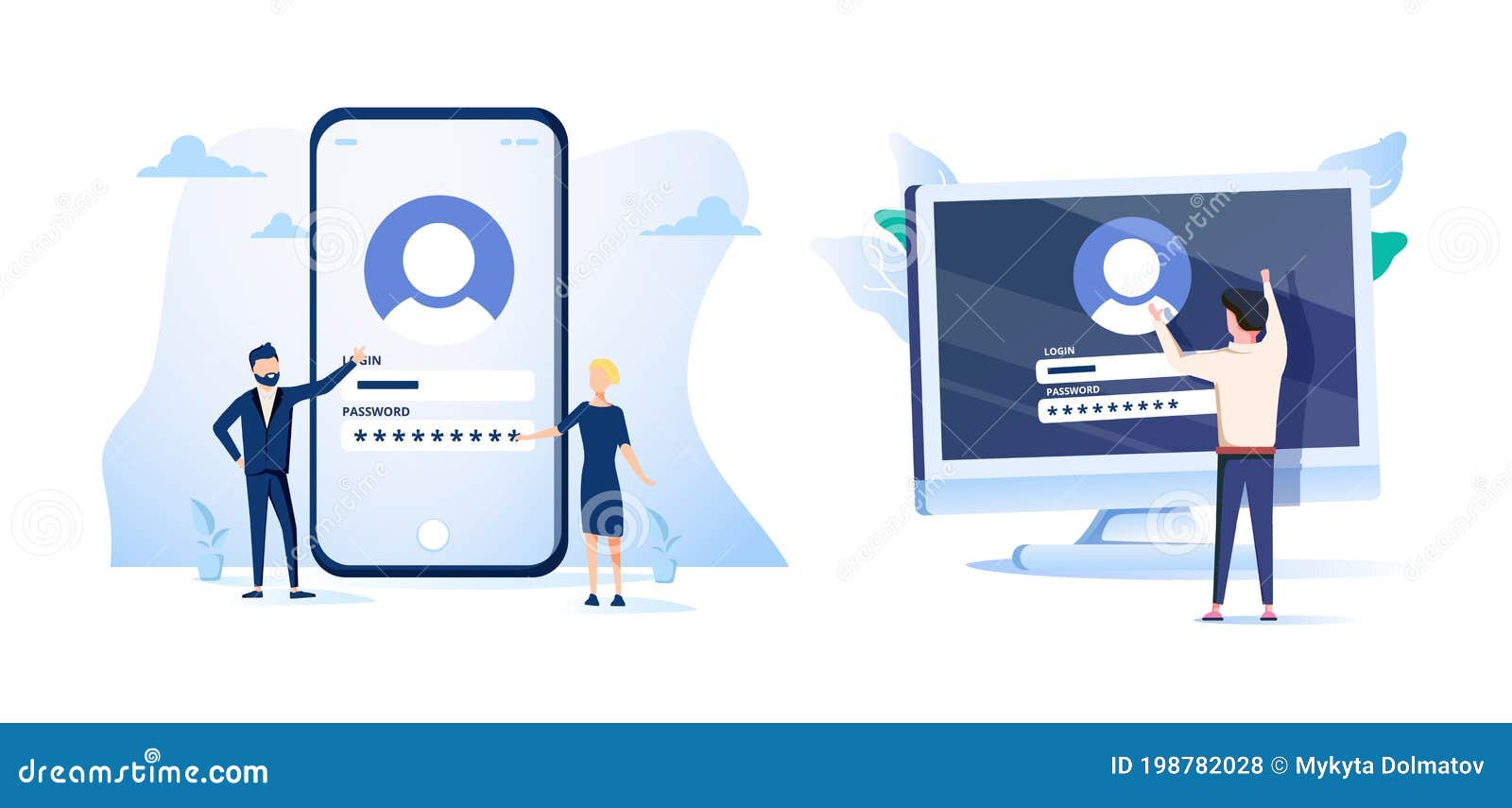 People Register Online Set. Registration or Sign Up User Interface ...