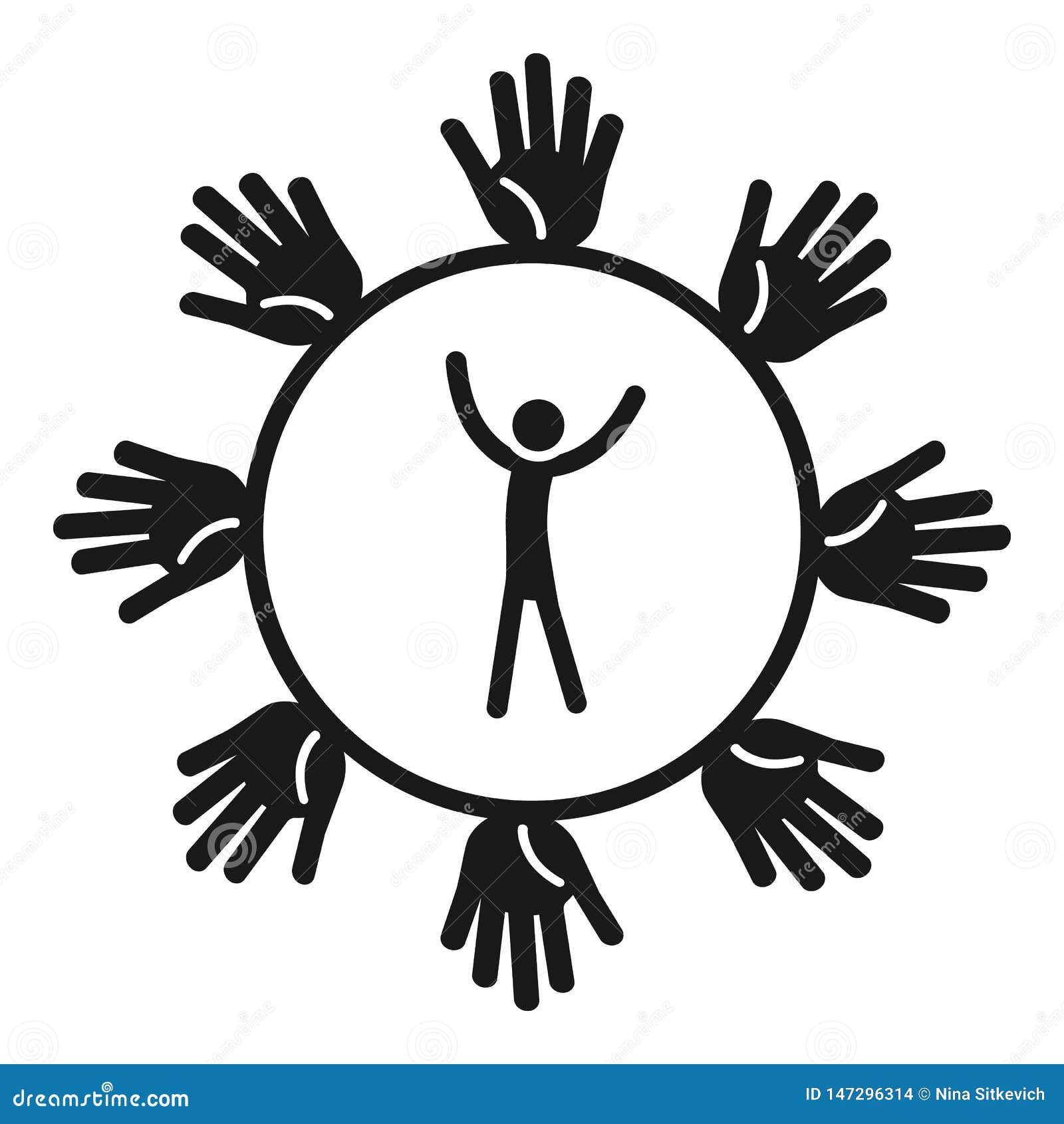 People Relation Commitment Teamwork Together Outline Logo Cartoon ...