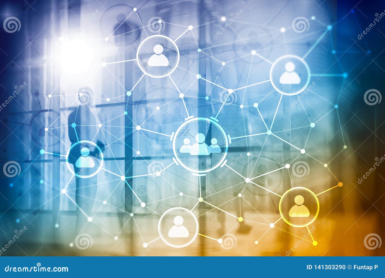 People Relation and Organization Structure. Social Media Stock Photo ...