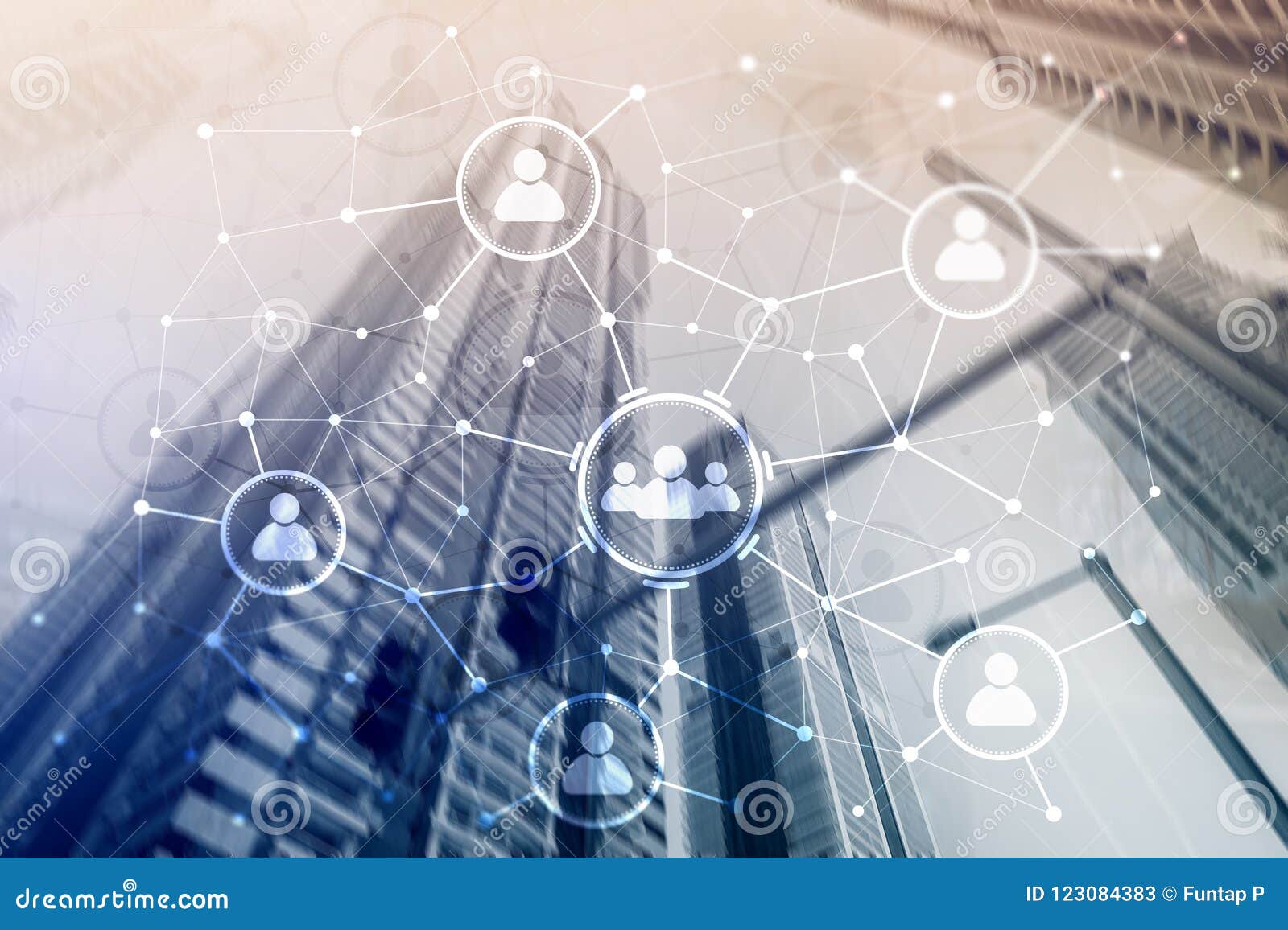 People Relation and Organization Structure. Social Media Stock Image ...