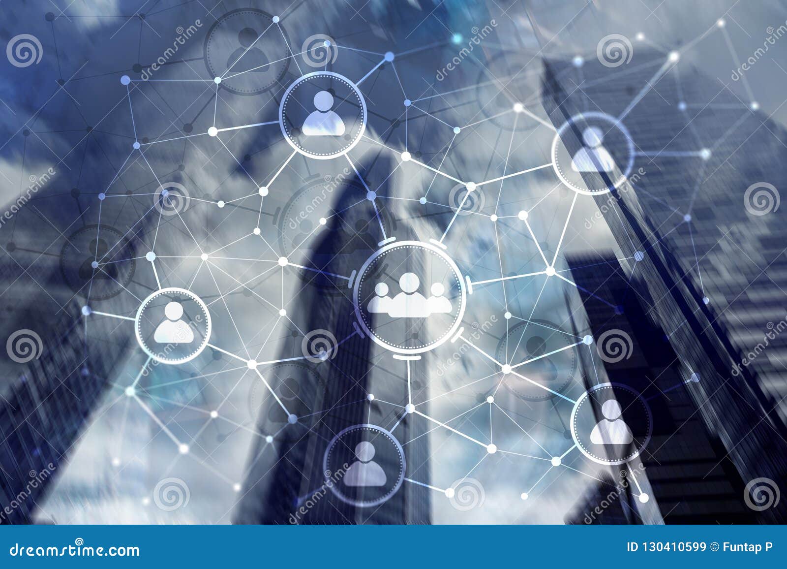 People Relation and Organization Structure. Social Media Stock Image ...