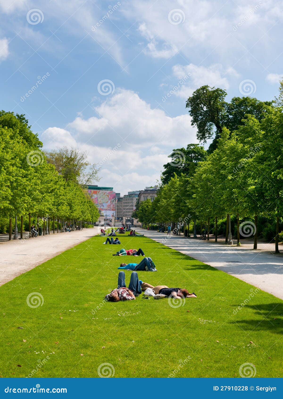 People Relax on the Lawn in the Park Editorial Stock Photo - Image of ...