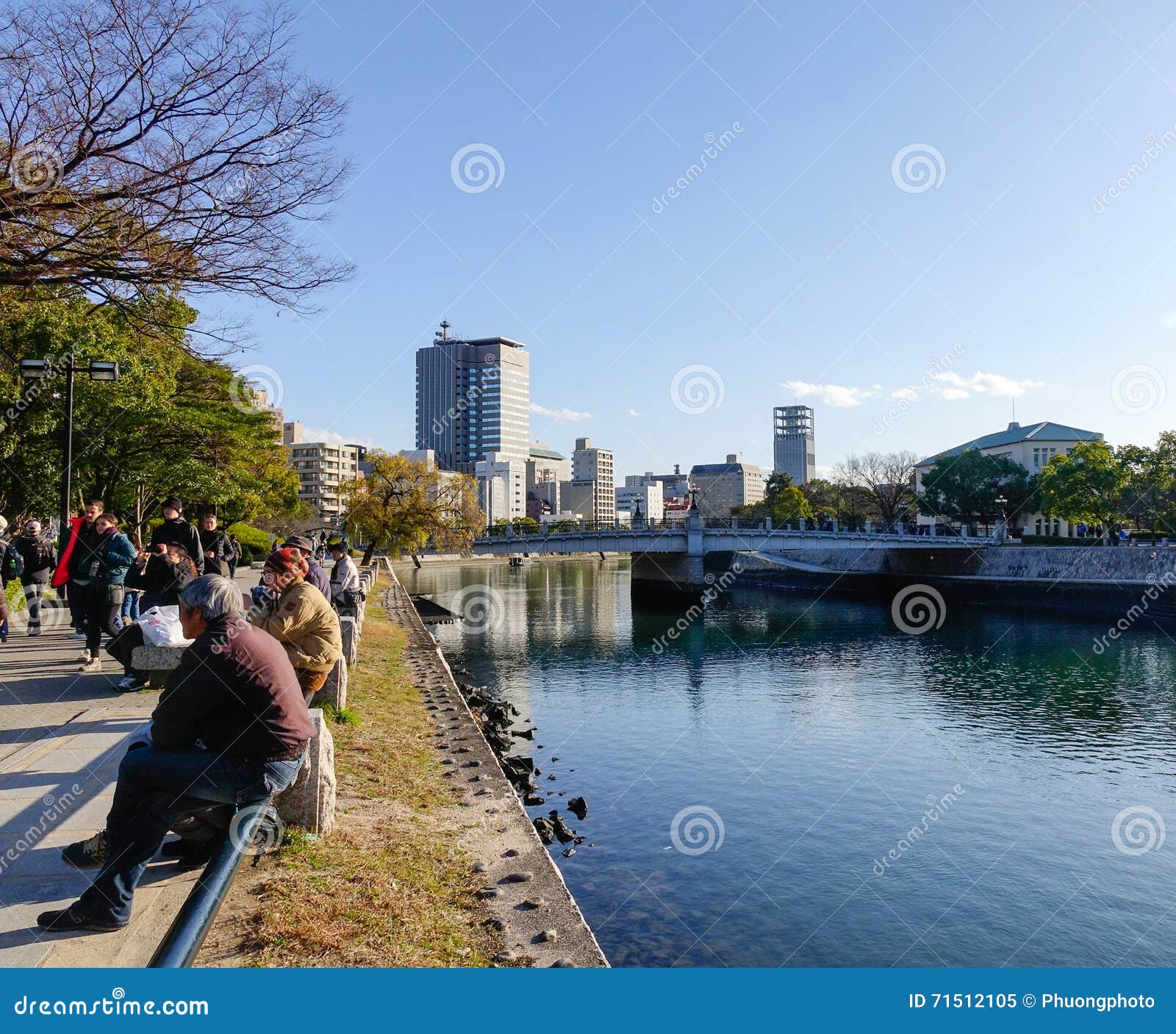People Relax at the Peace Park in Hiroshima, Japan Editorial Image ...