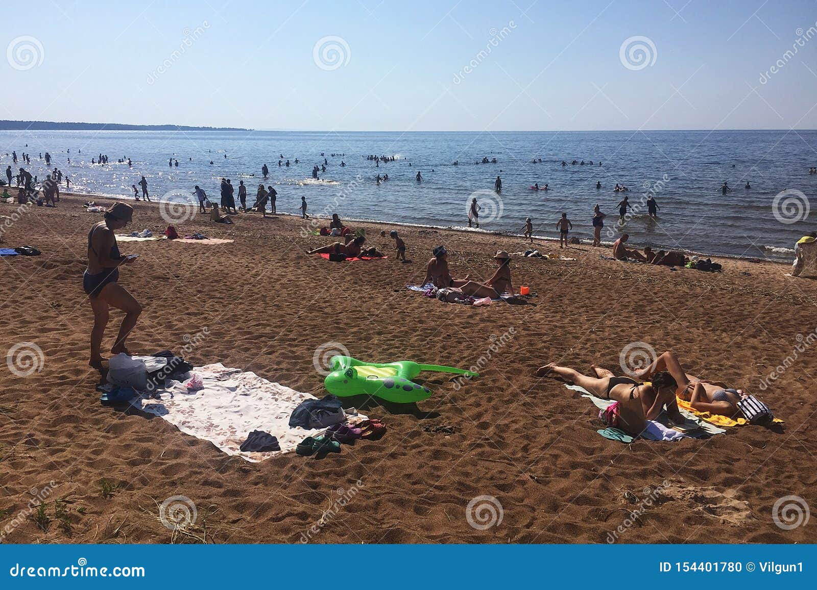 People Relax in the Summer on the Beach. Editorial Image - Image of ...