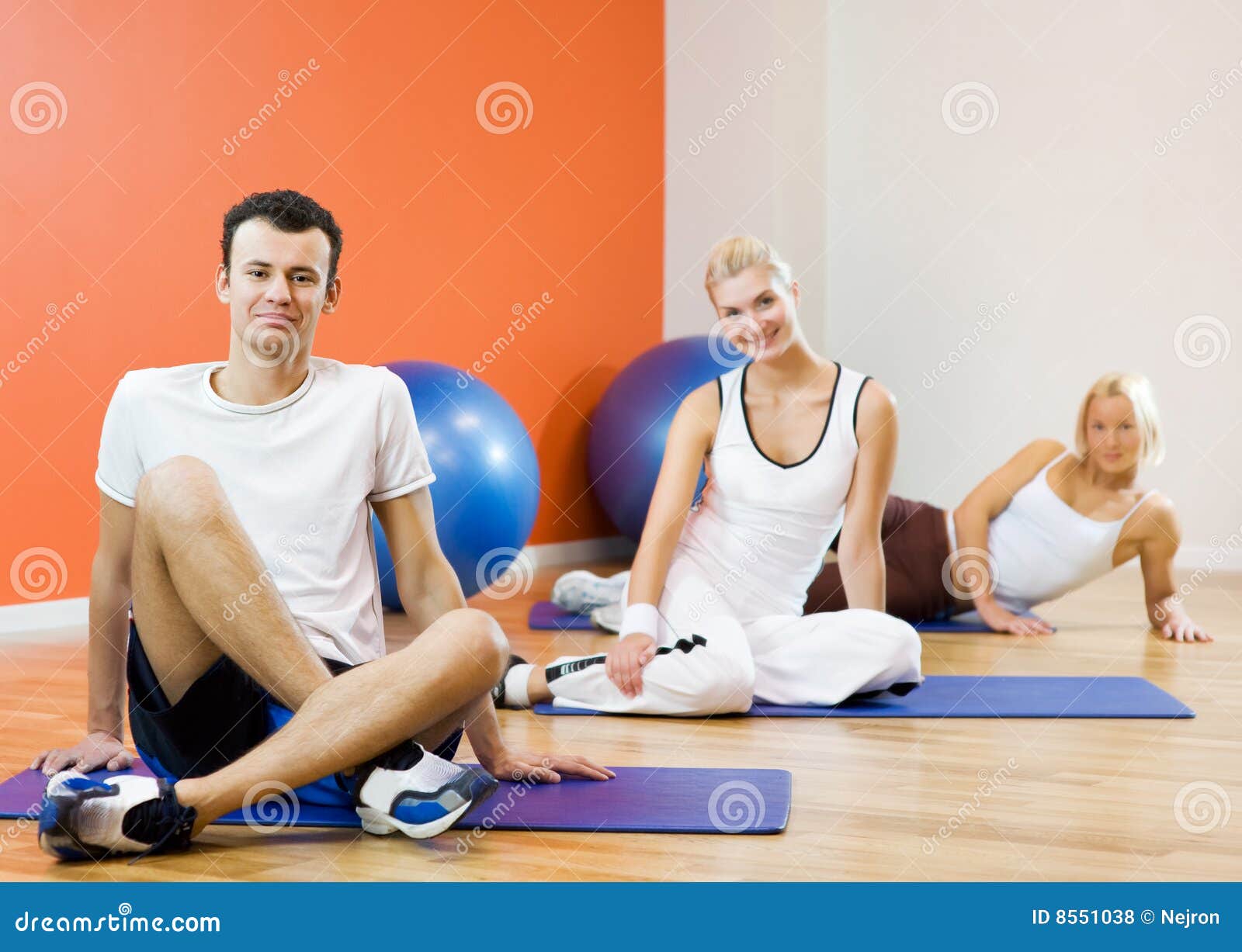 People Relaxing after Fitness Stock Photo - Image of female, energy ...