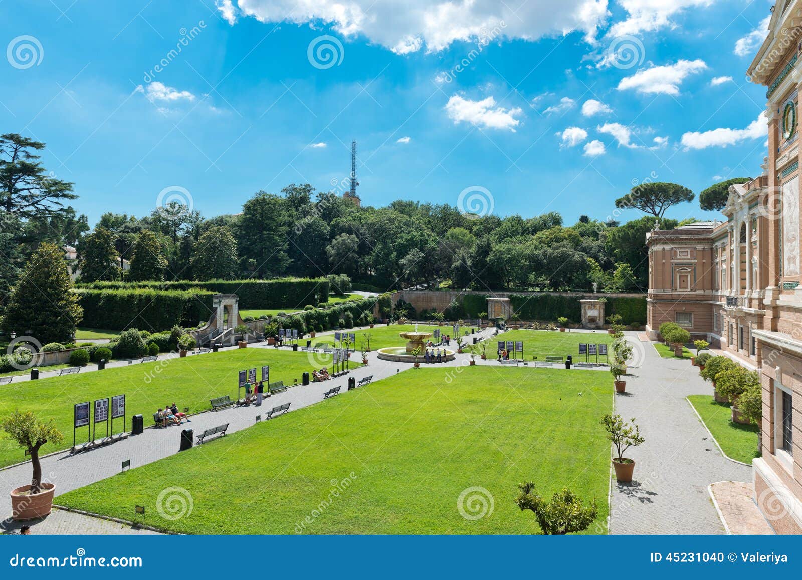 People are Relaxing in Parc Complex Inside Vatican Museums. Editorial ...
