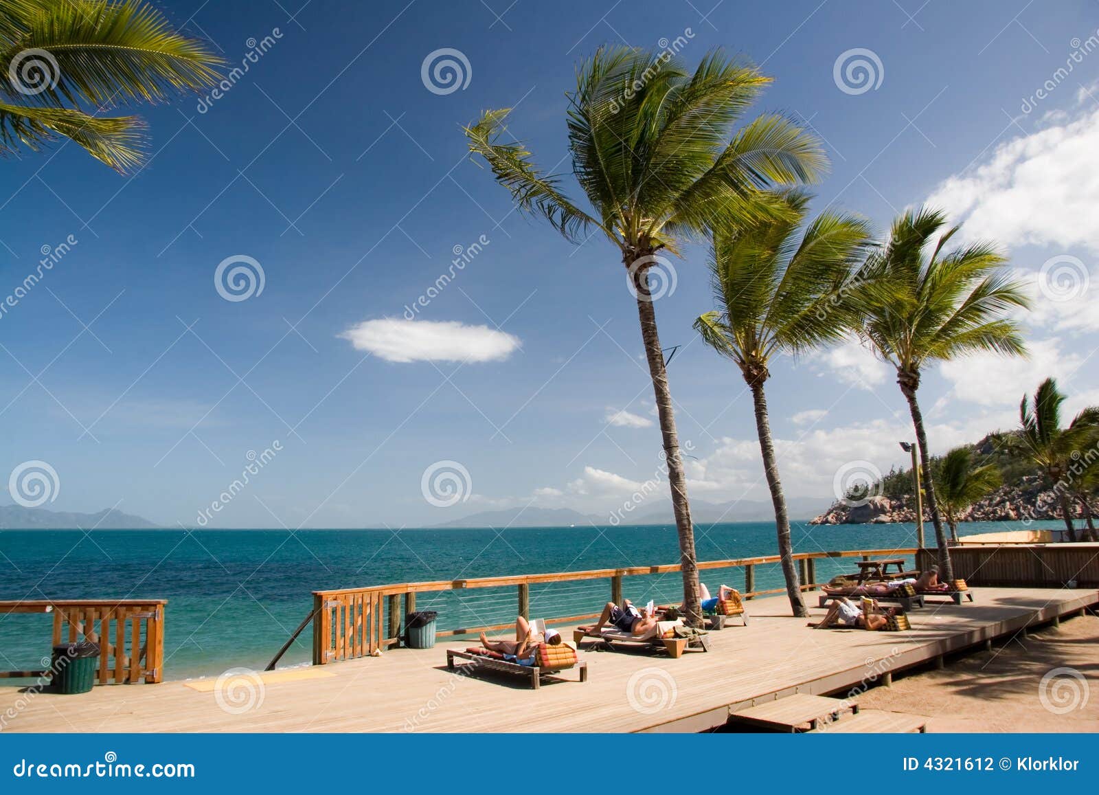People Relaxing on a Tropical Island Stock Photo - Image of island ...
