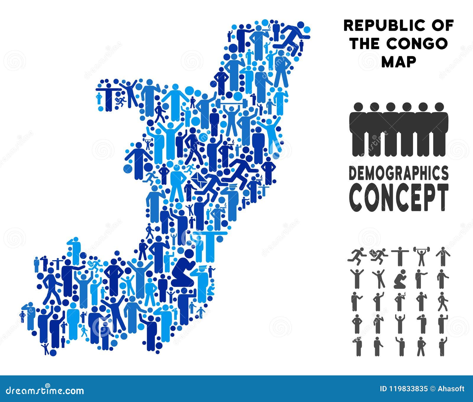 People Republic of the Congo Map Stock Vector - Illustration of ...