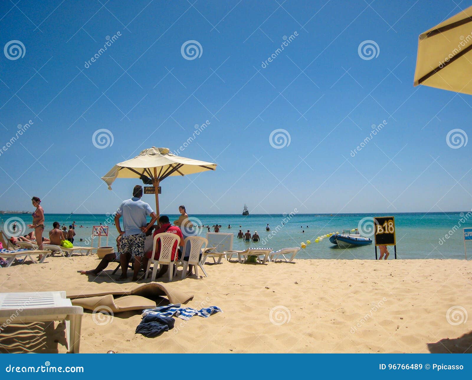 People Rest on the Beach of the Hotel. Summer 2013 Year Editorial Stock ...