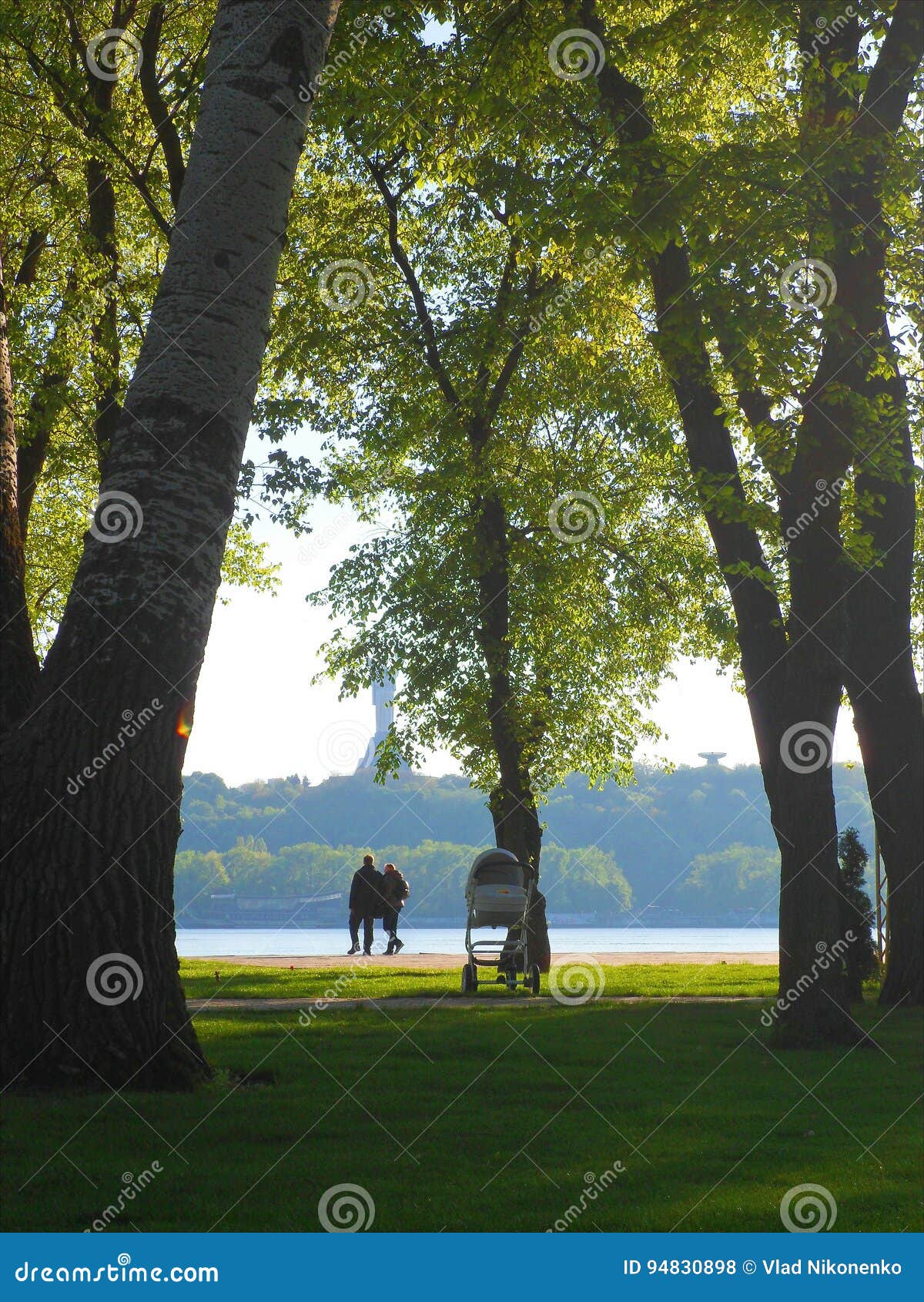 People Rest on the Nature in the Park, Kiev, Summer 2017 Stock Photo ...