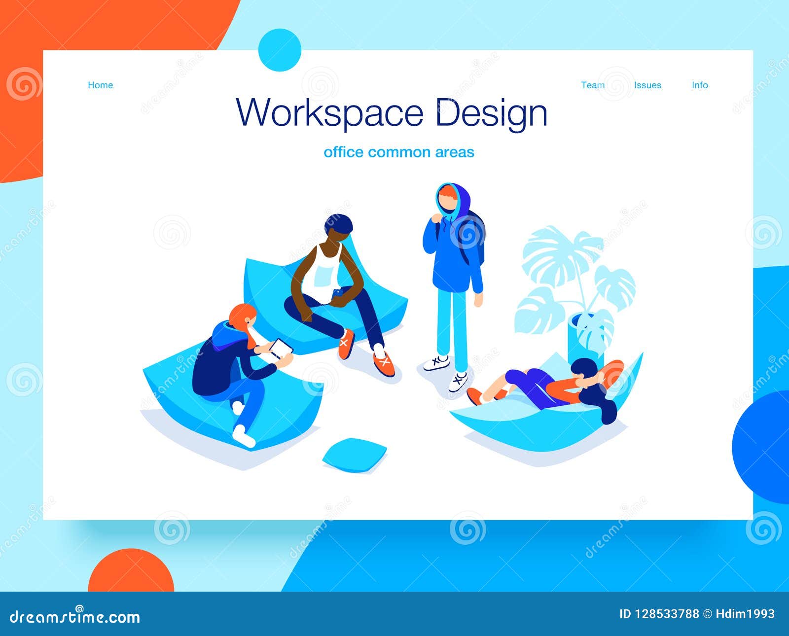 People Resting and Communicating in a Common Area. Open Workspace and ...