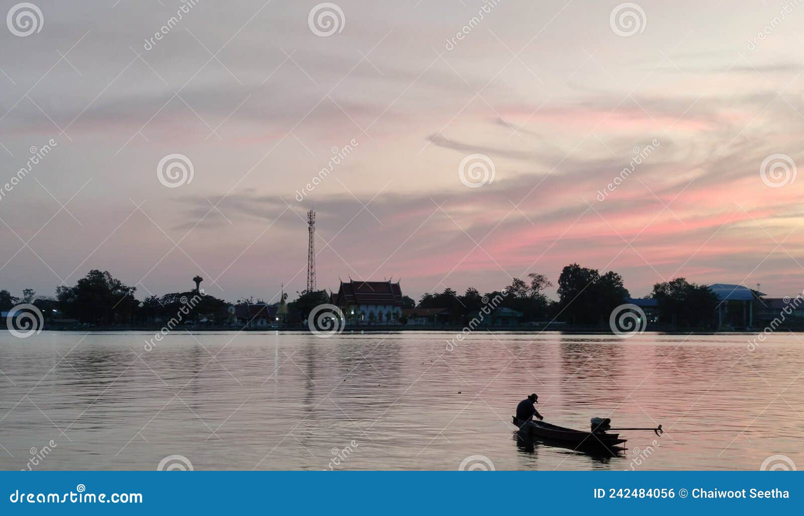 People Ride Boat on the River with Sunset Editorial Photo - Image of ...