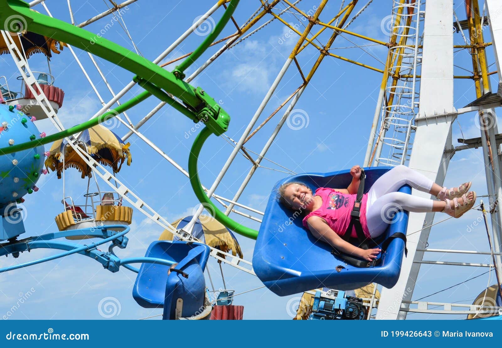 People Ride Rides in an Amusement Park. Stock Image - Image of ride ...