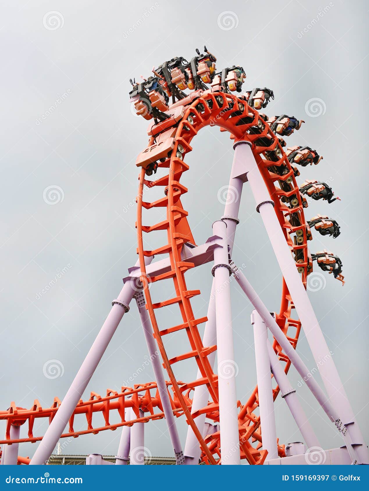 People Ride on Roller Coaster Stock Image - Image of play, enjoyment ...