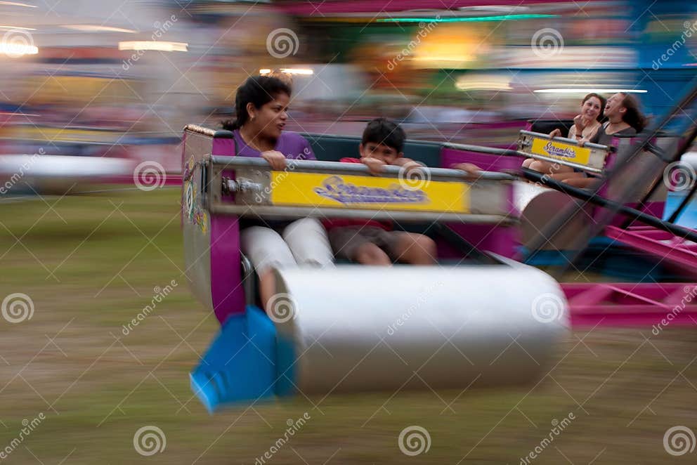 People Ride the Scrambler at County Fair Editorial Stock Image - Image ...
