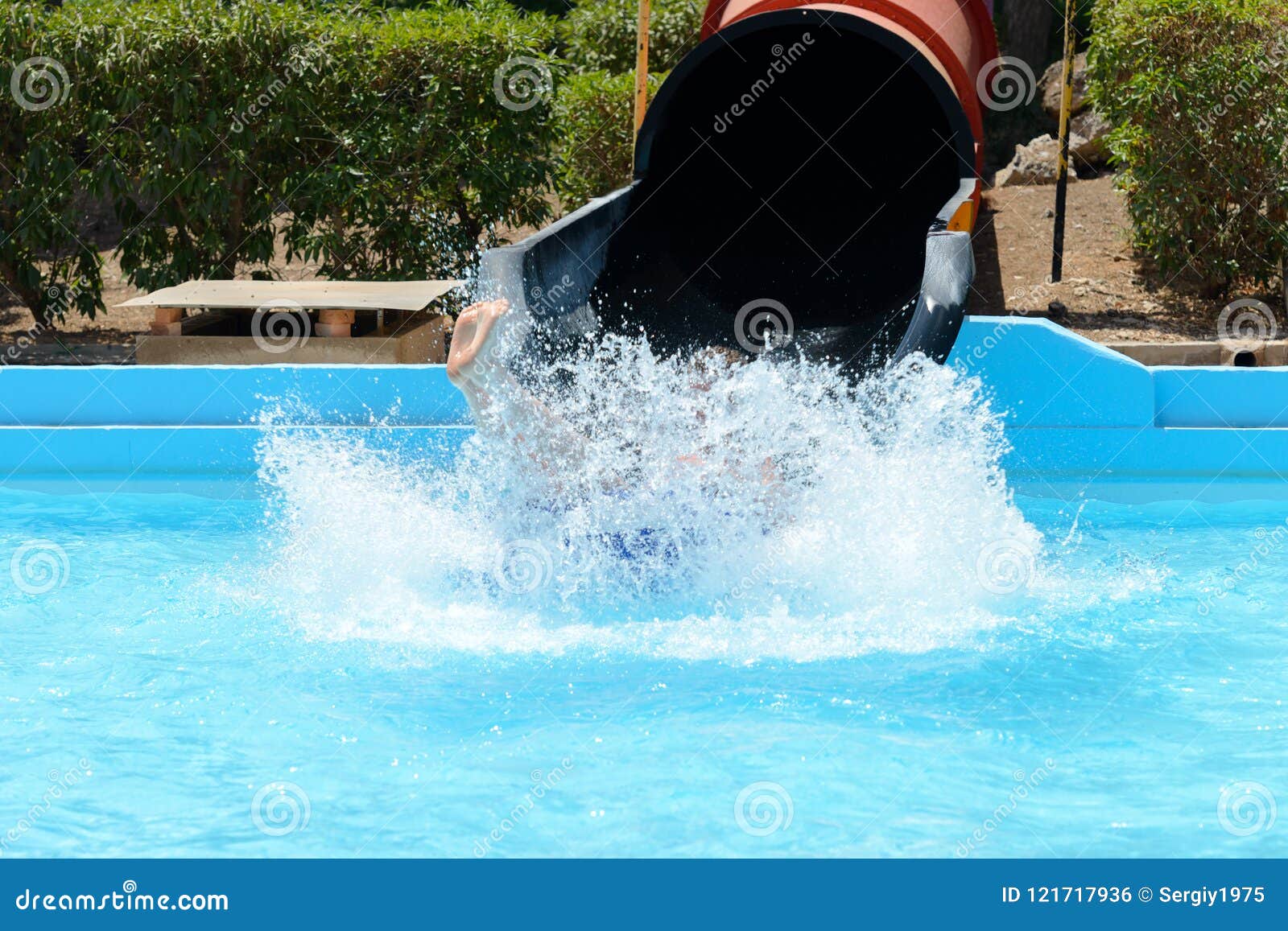 People Ride Water Slides in the Water Park Stock Photo - Image of ...