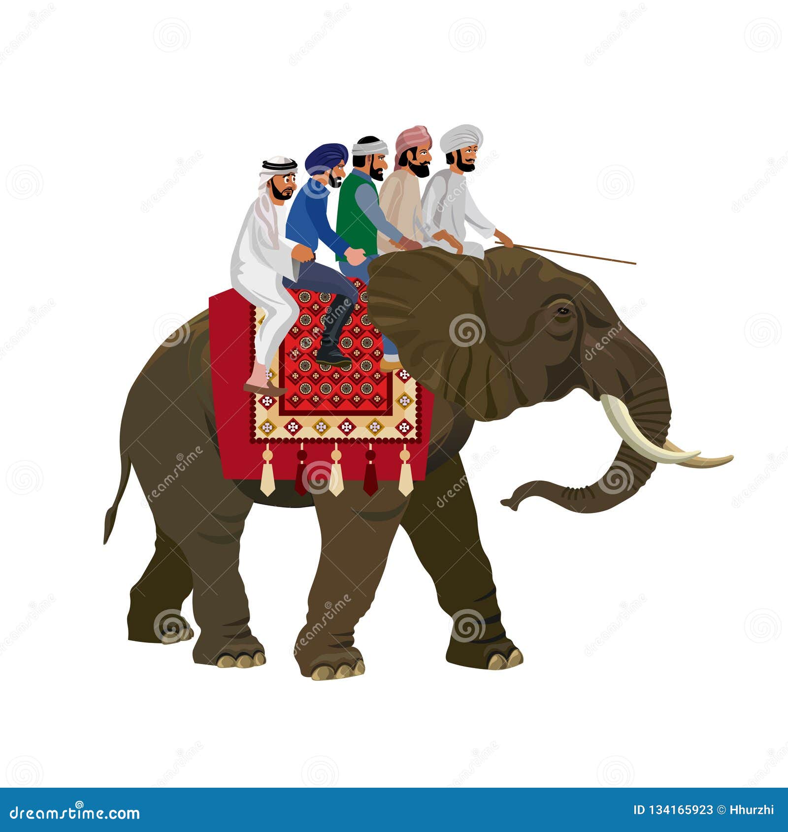 People riding the elephant stock vector. Illustration of indian - 134165923