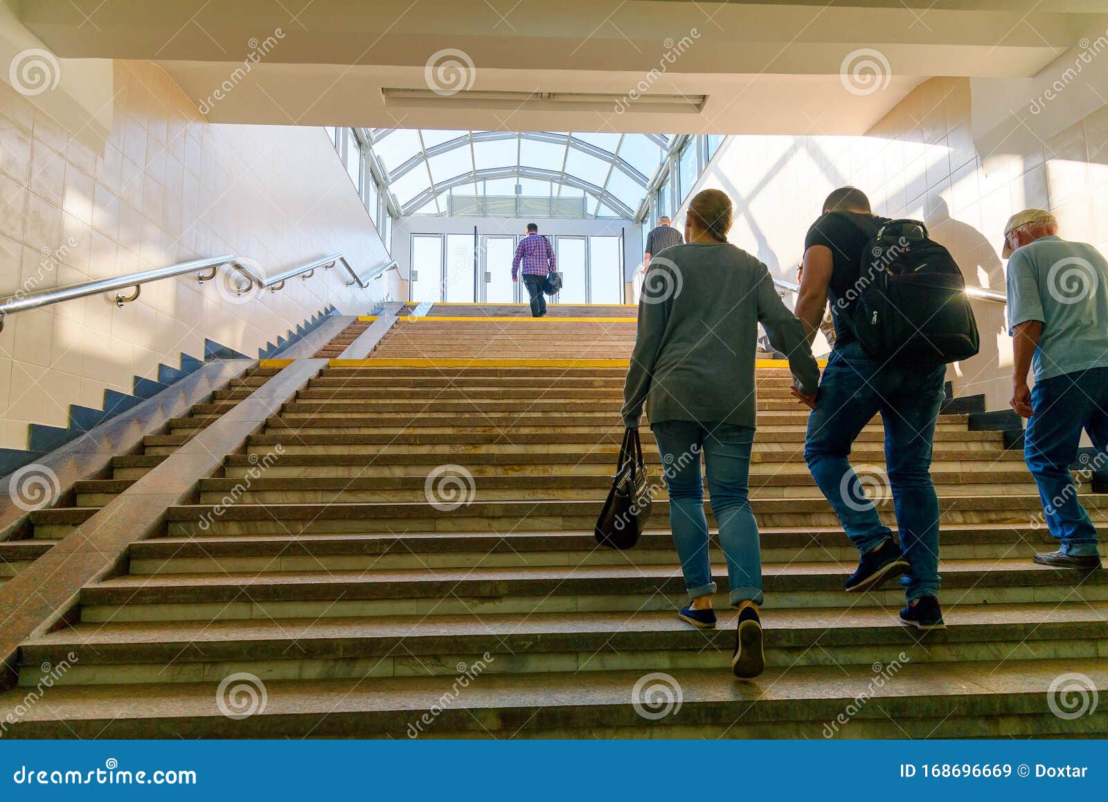 People rise on steps editorial stock image. Image of modern - 168696669