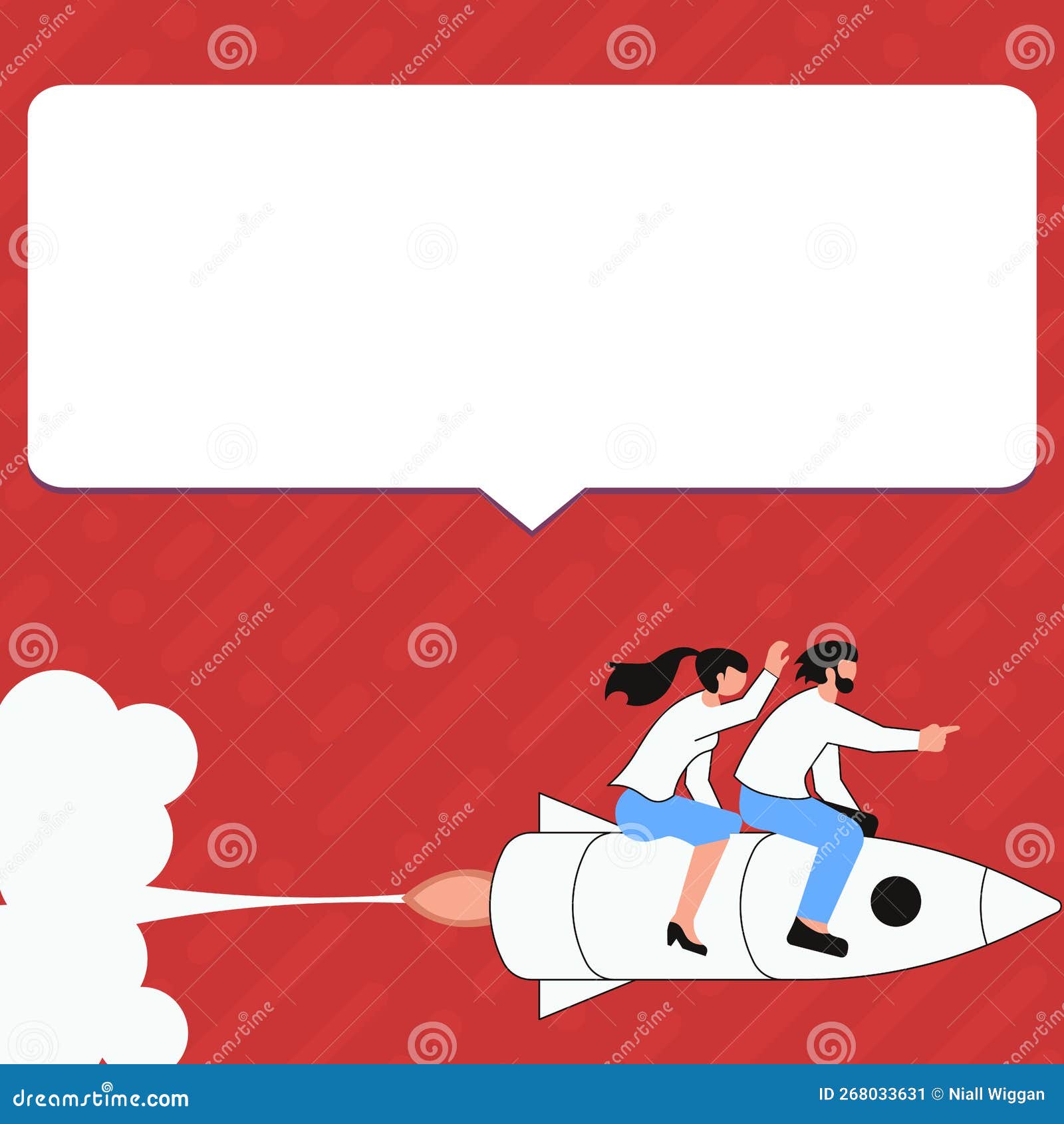 People on Rocket Ship Launching Fast Straight Up. Spaceship Drawing ...