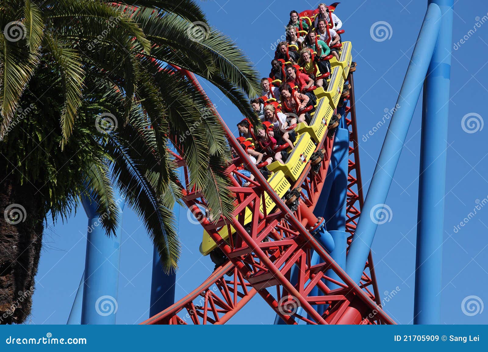 People in roller coaster editorial stock image. Image of human - 21705909