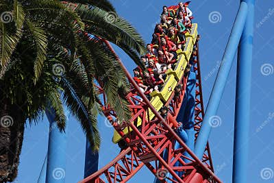 People in roller coaster editorial stock image. Image of human - 21705909