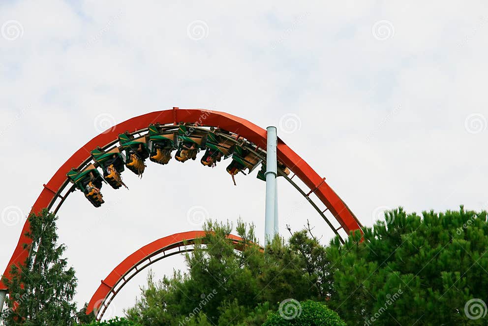 People on RollerCoaster stock photo. Image of circle - 16275536